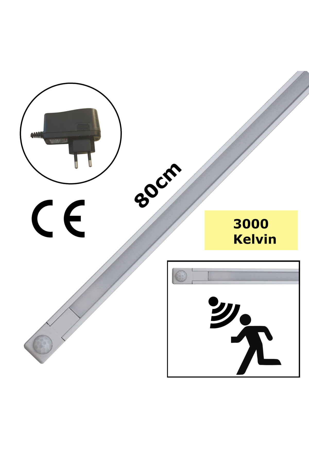Smartline Dahili Hareket Sensörlü (pır) Slim Led Bar (50cm - 80cm ...