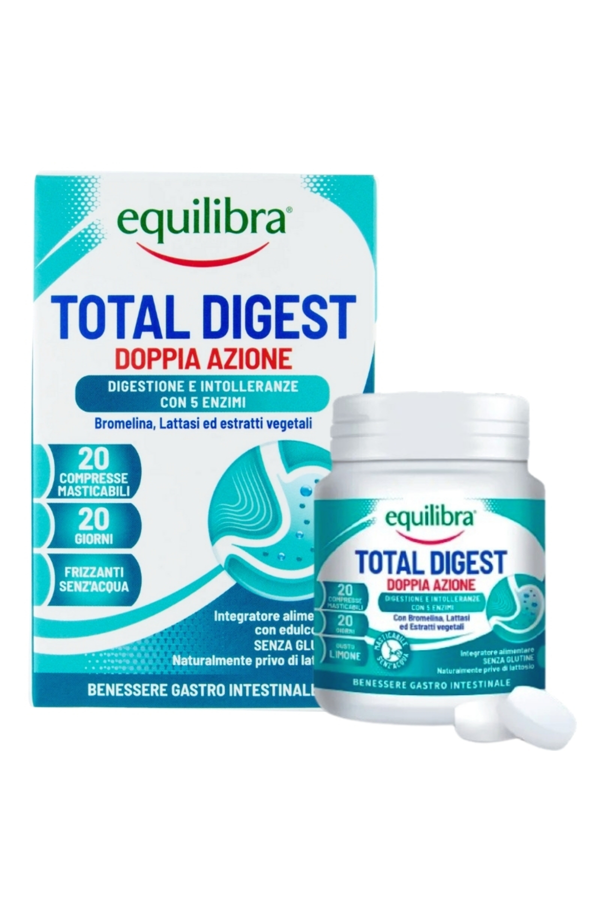 Equilibra Total Digest - pentru intoleranțe alimentare, gaze, greata ...