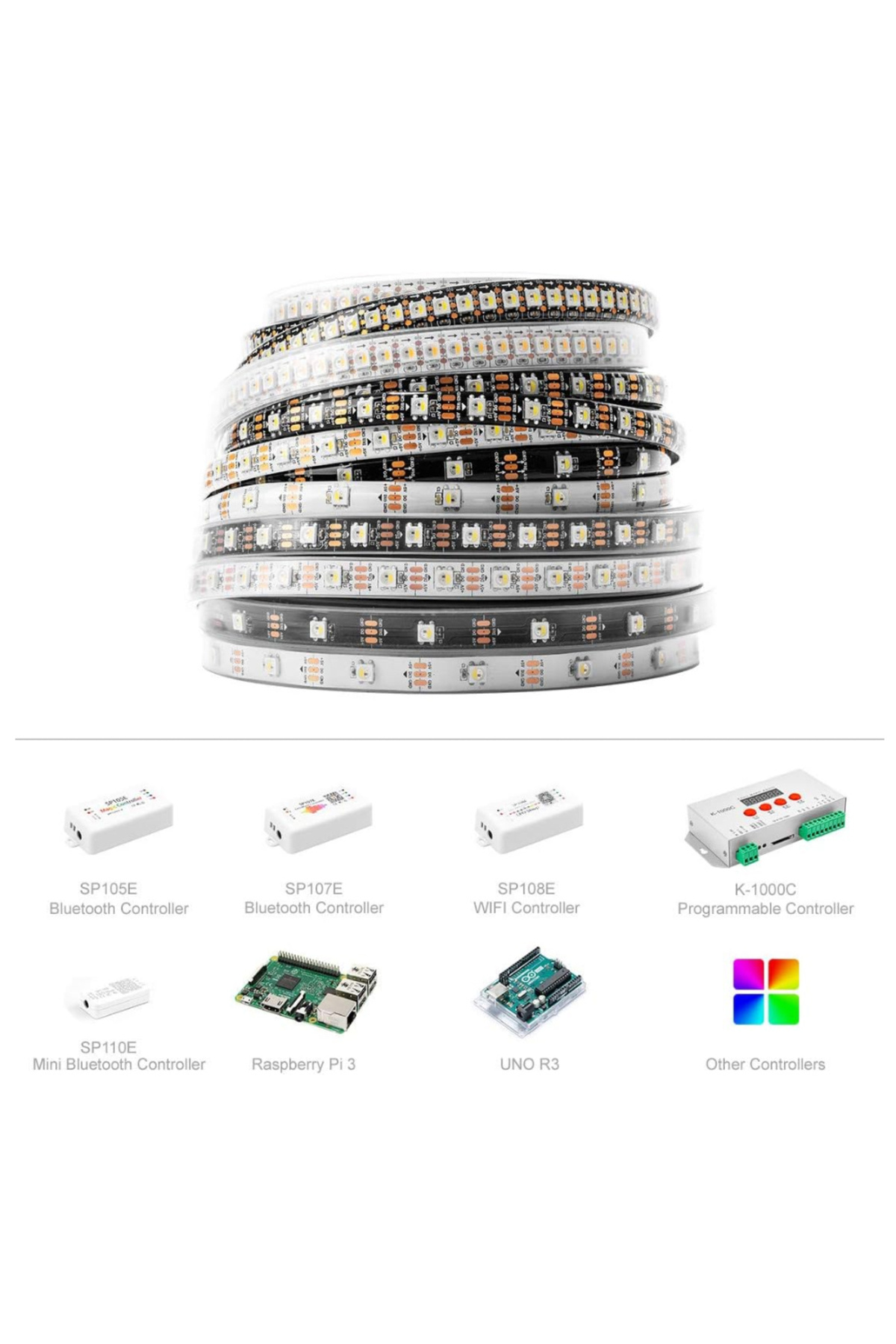 Generic WS2812B Led Strip RGB Individually Addressable LED Strip DC 5V ...
