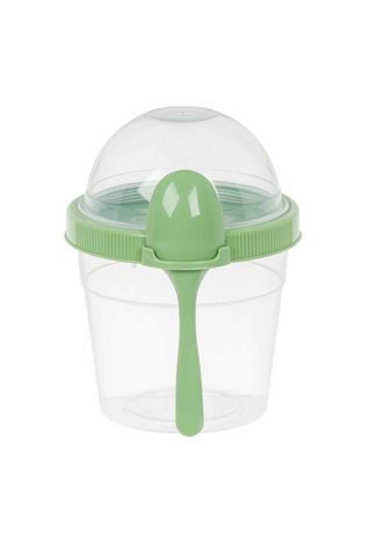 OEM Recipient din plastic pentru mâncare la pachet cu linguriță verde ...