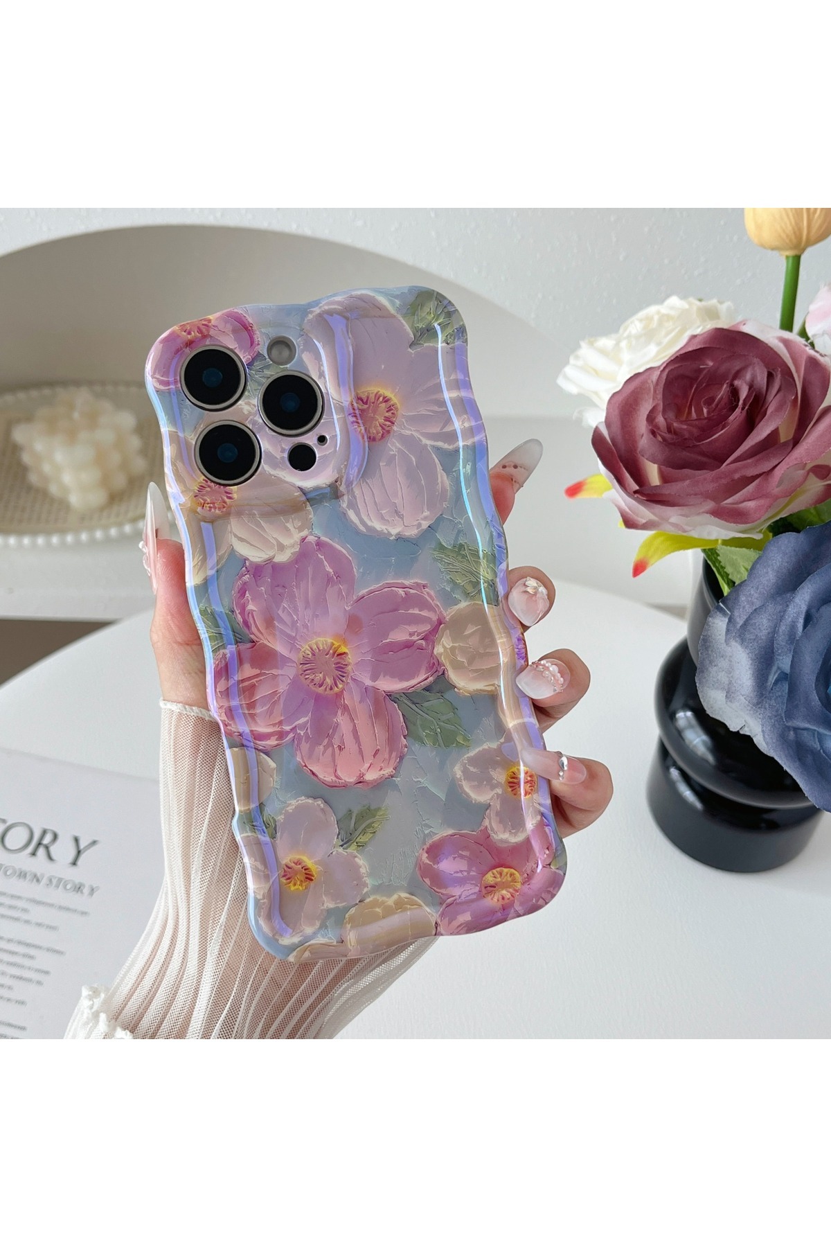 Akfa İphone 14 pro max Uyumlu Çiçek Desen Telefon Kılıf - Fiyatı, Yorumları