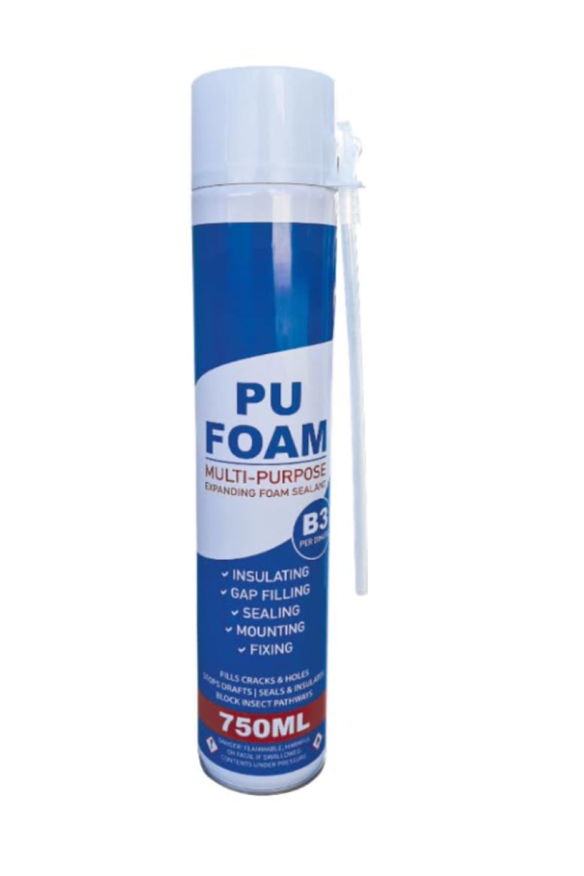 Generic PU Foam 750ml Insulation Sealant Filler for Gaps, Cracks, Doors ...
