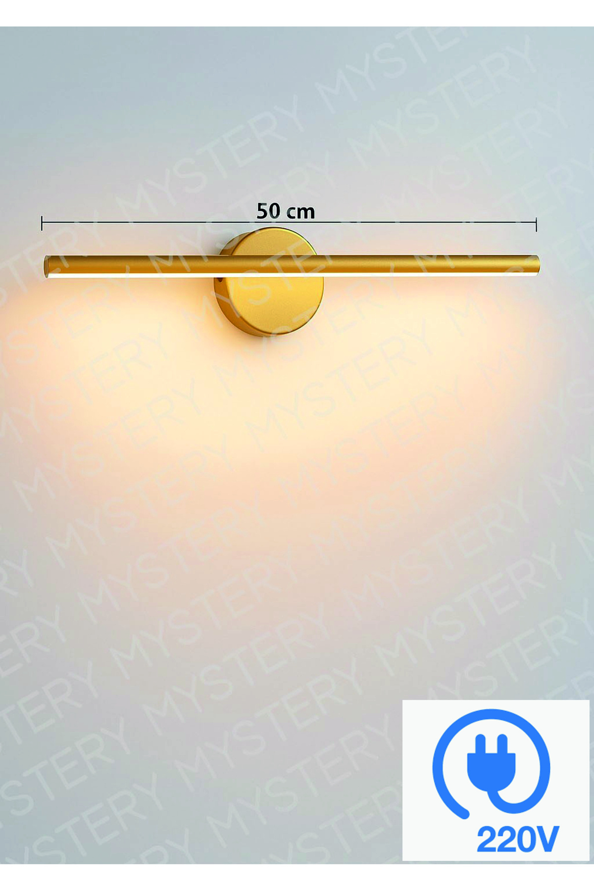 MYSTERY Eskitme Günışığı LED Duvar Apliği 50 cm – Ayna & Tablo Üstü ...