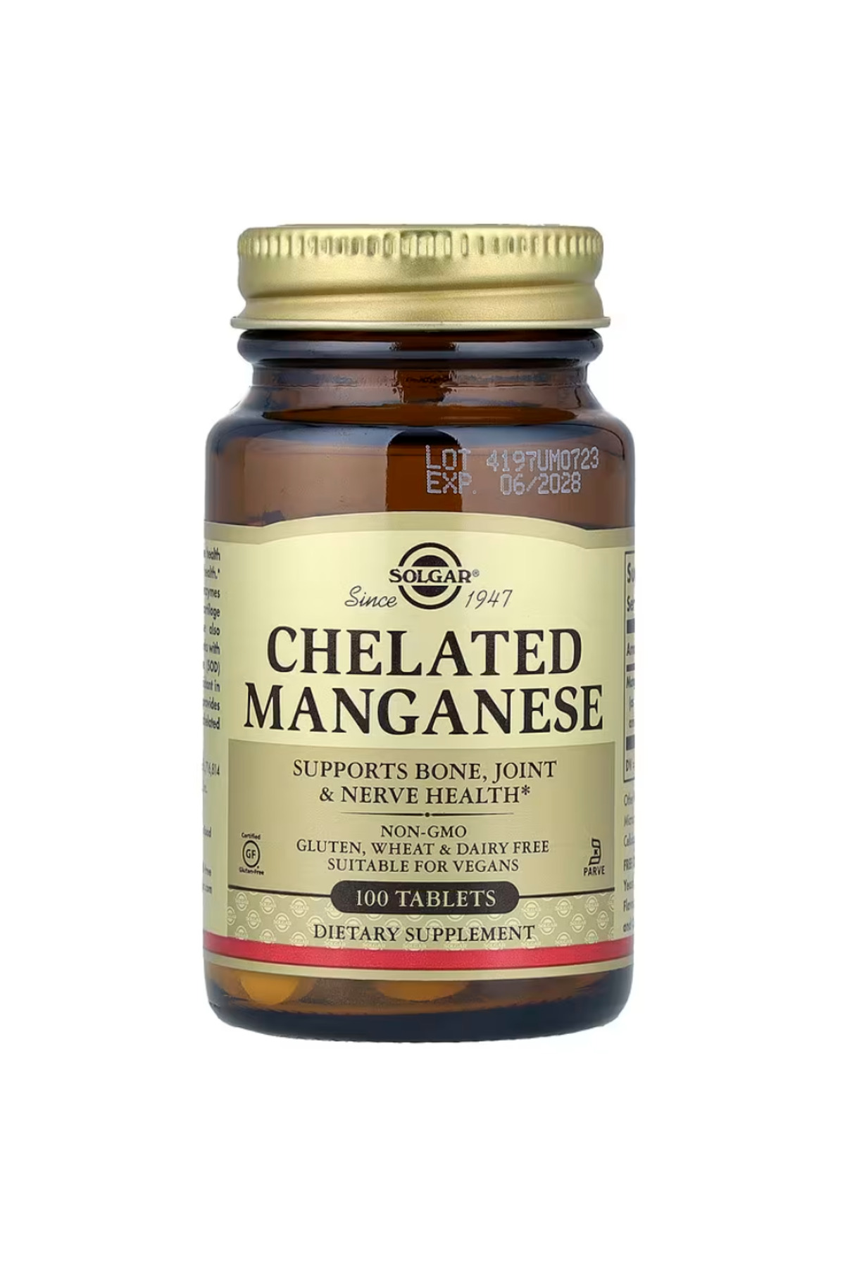 SOL Solga.r, Chelated Manganese, 100 Tablets (8 mg per Tablet) - Fiyatı ...
