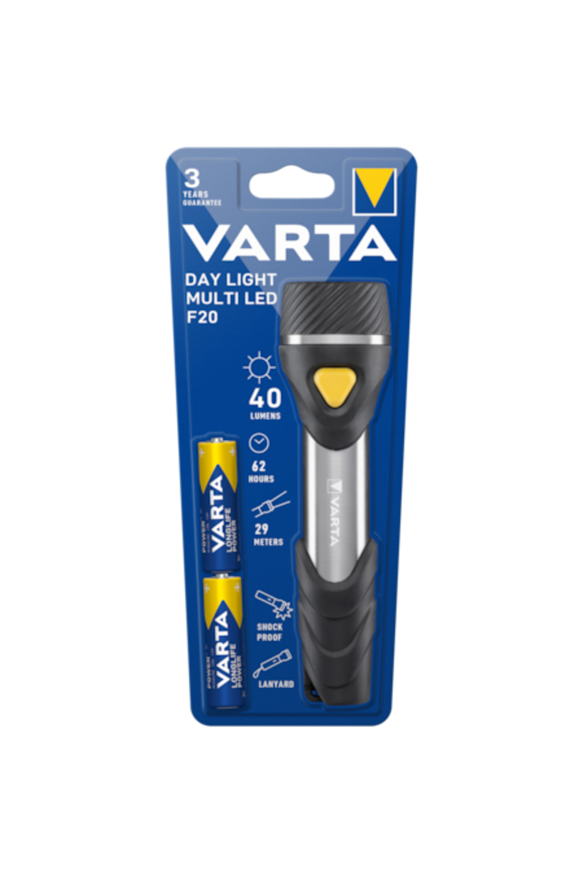 Varta Lanterna LED Day Light Multi LED F20, 40 lm, 2xAA- Trendyol