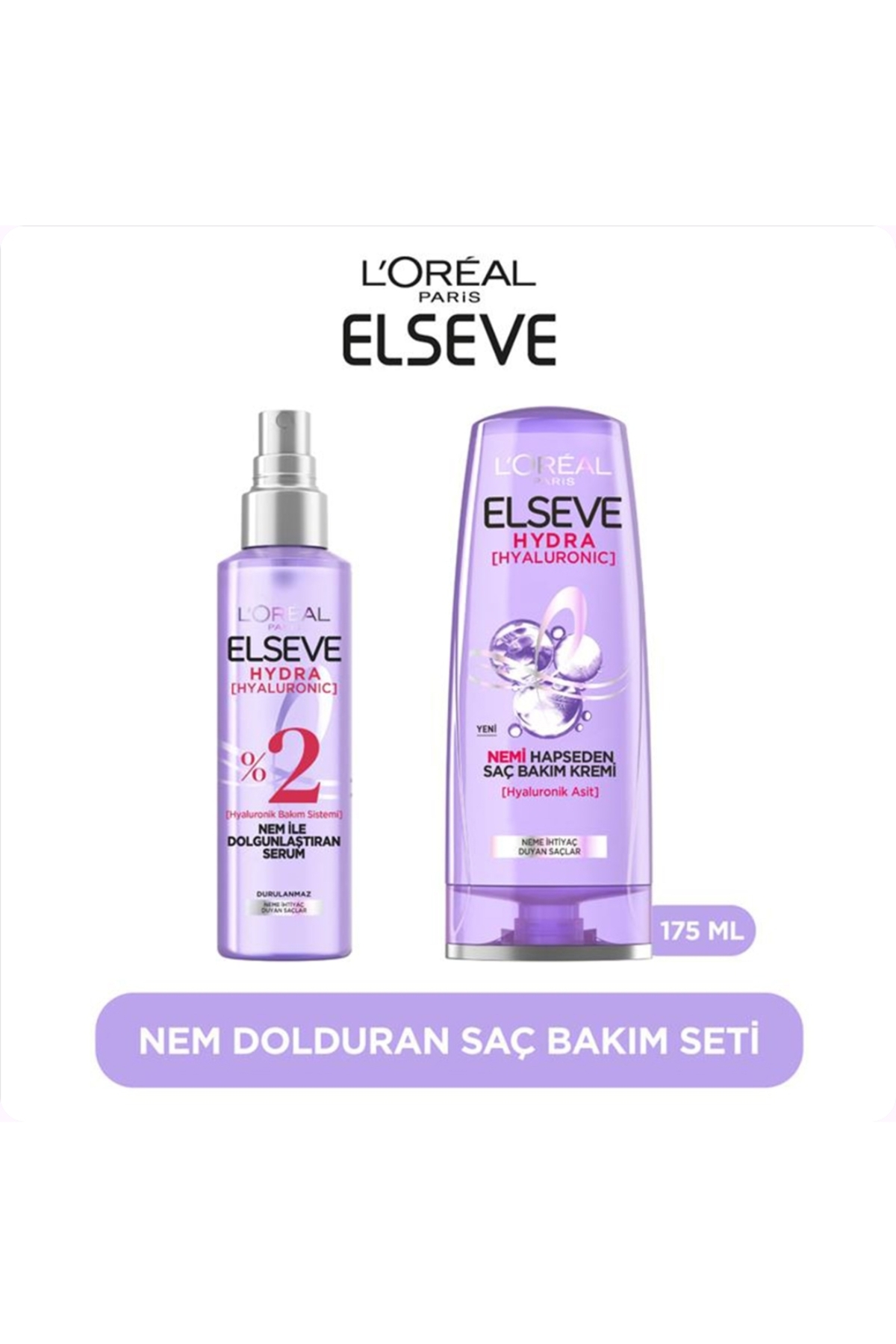 Elseve Hydra Saç Serumu 150 ml + Hydra Saç Kremi 175 ml Set - Fiyatı ...