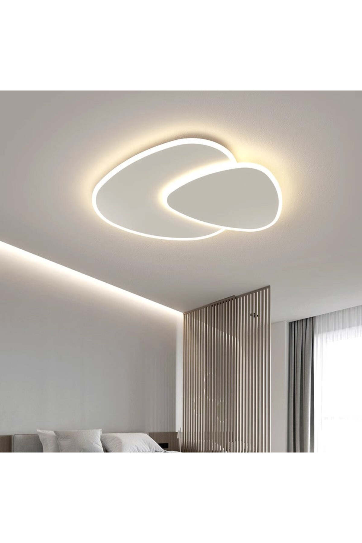 Alista Home Lustra LED cu telecomanda FUTURA LUMINA 98 W, Ovala, Alb ...