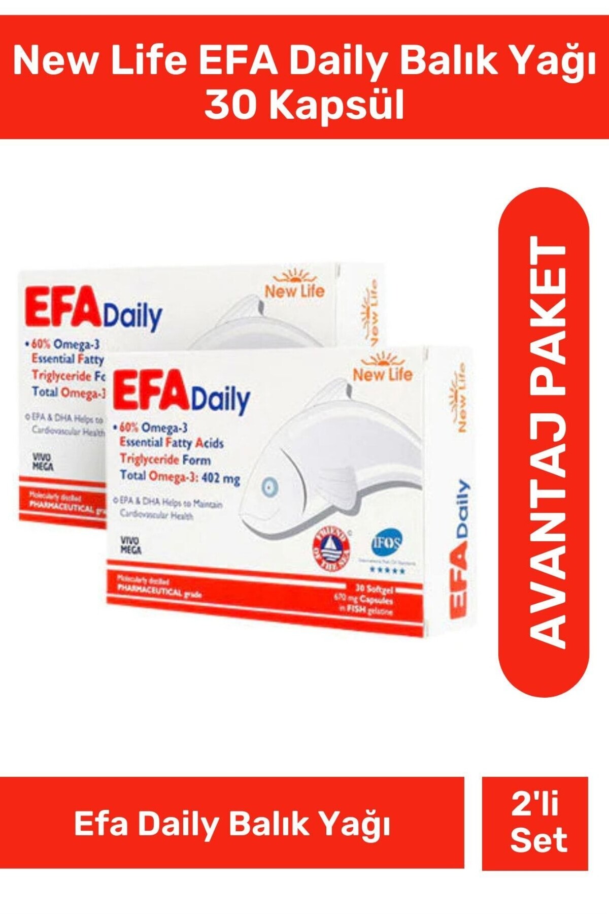 New Life EFA Daily 30 Kapsül 2 Adet - Fiyatı, Yorumları