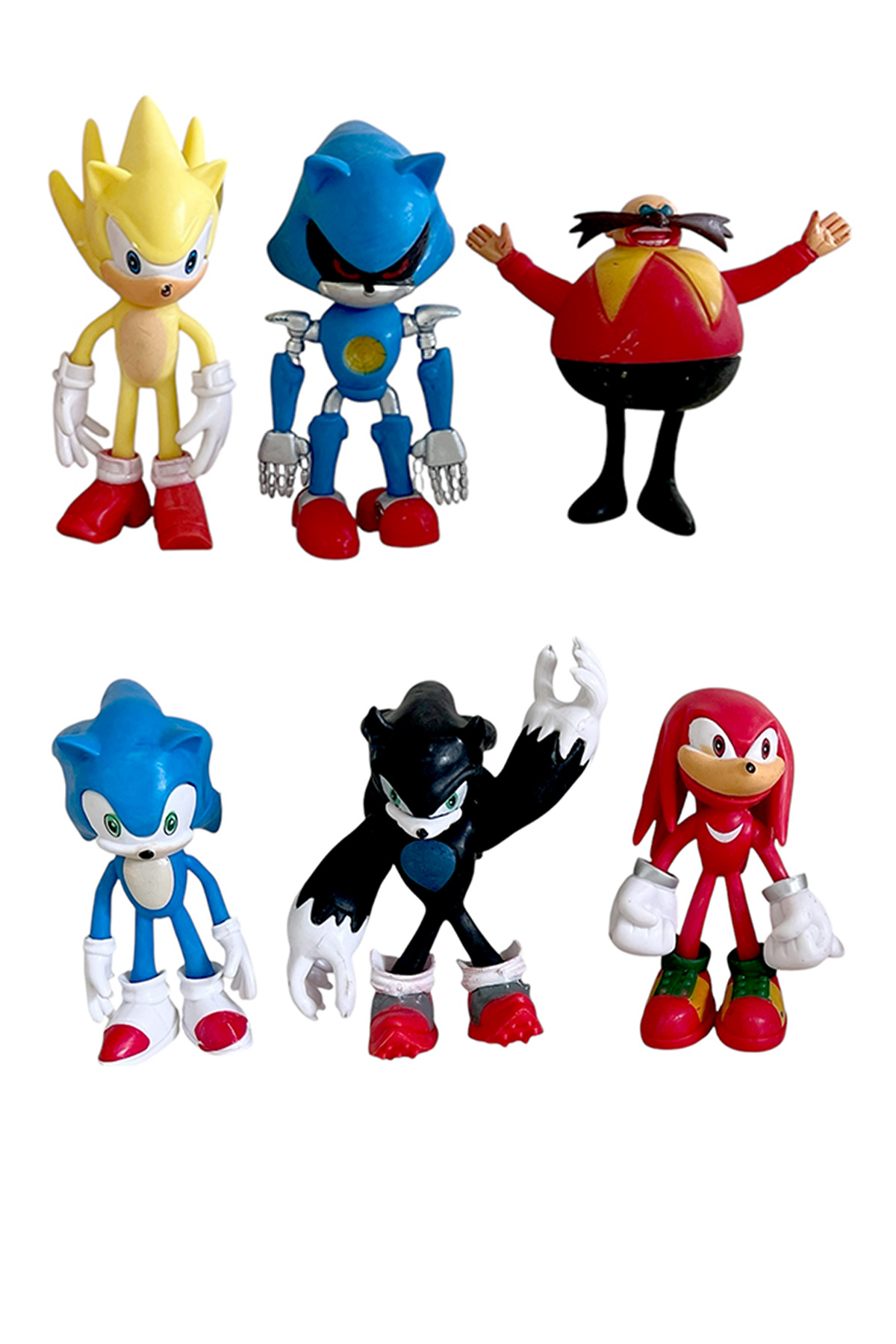 UDATOYS Sonic The Hedgehog Egg Man Ekidne Knuckles Silver Golden Süper ...