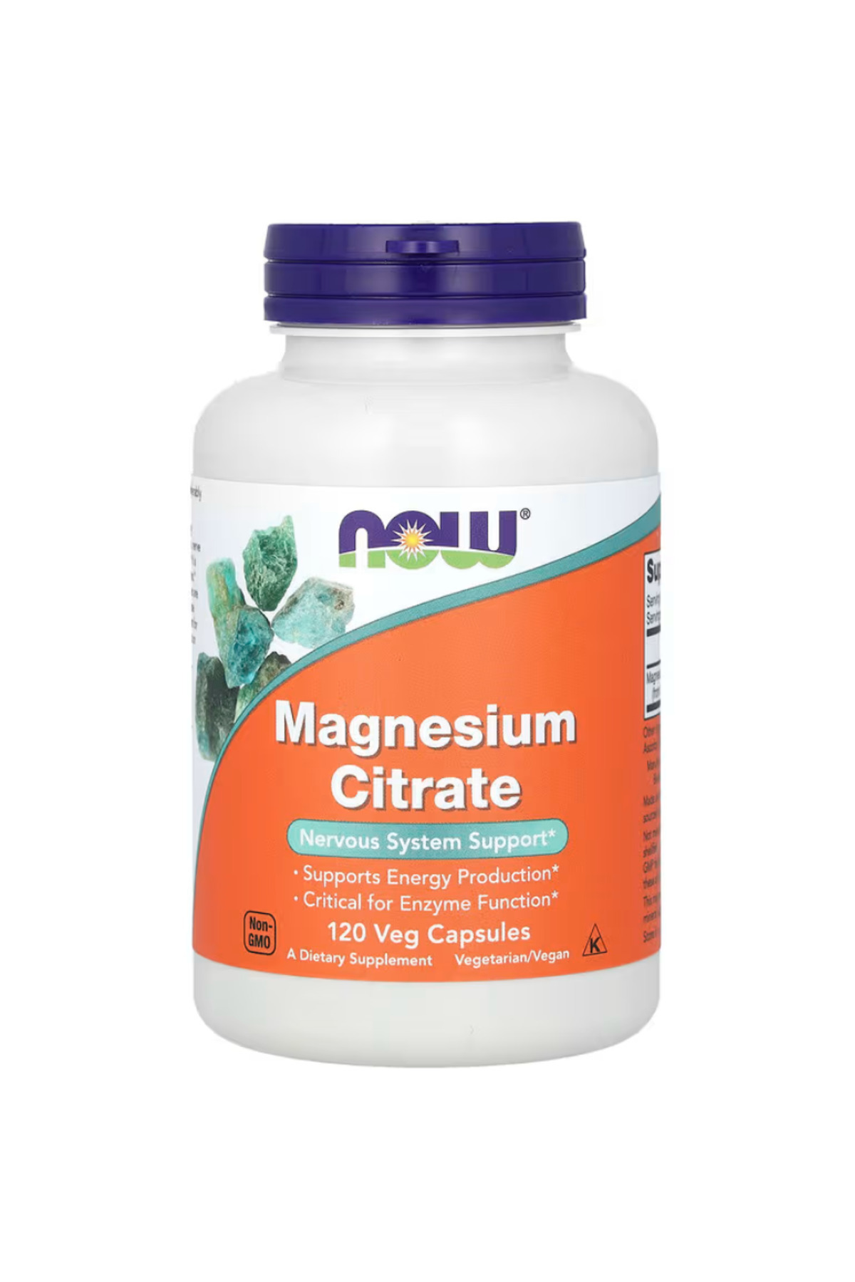 Now Foods Magnesium Citrate, Enzyme Function Nervous System Support 120 ...