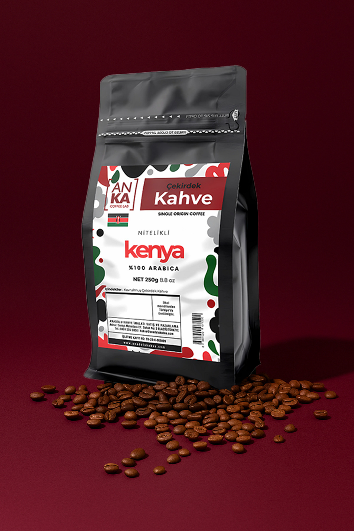 Anka Coffee Lab Kenya Nitelikli Kahve Çekirdeği 250 g – %100 Arabica ...