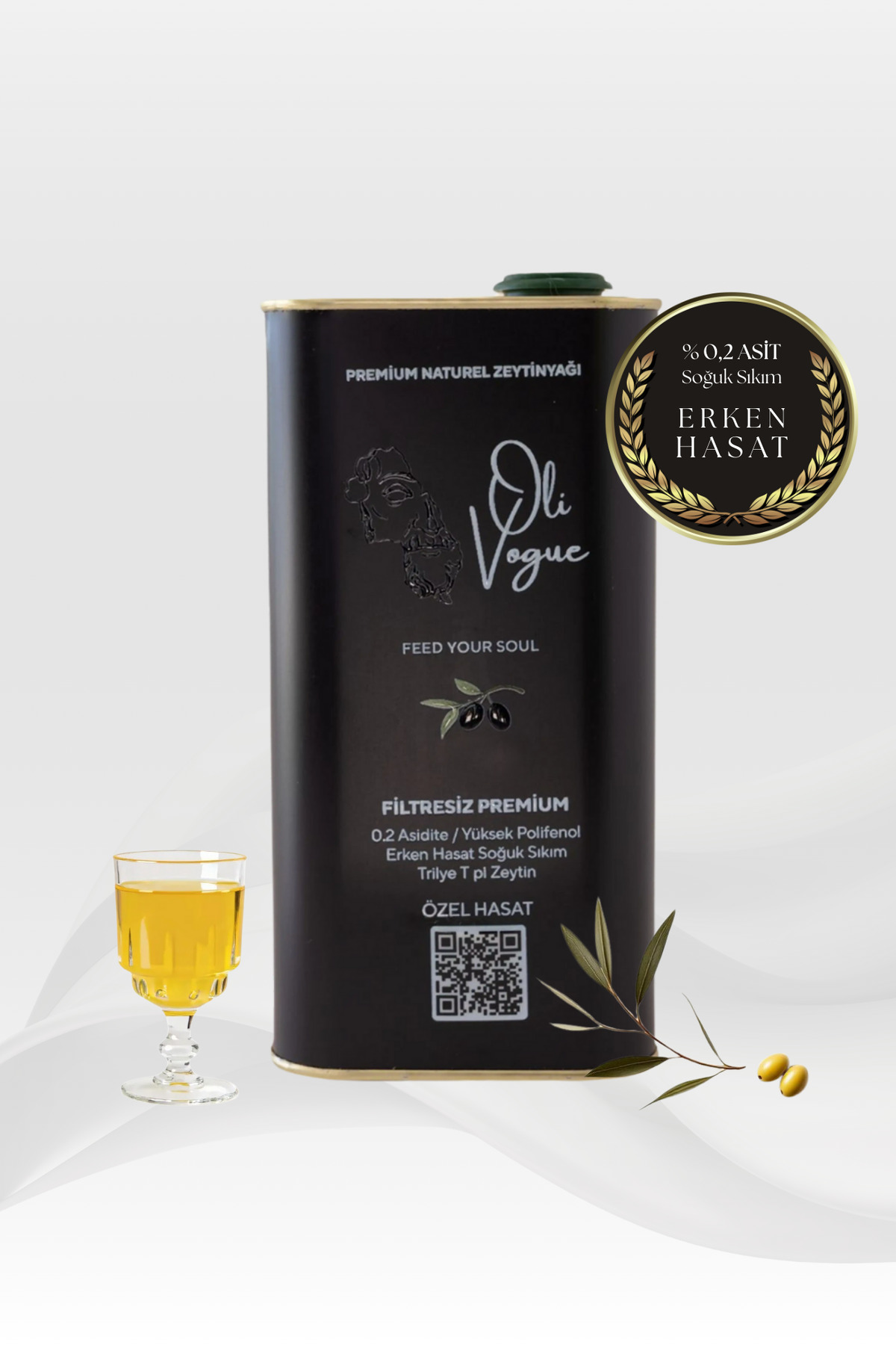 Oli Vogue Extra Virgin Olive Oil Premium Erken Hasat Soğuk Sıkım ...
