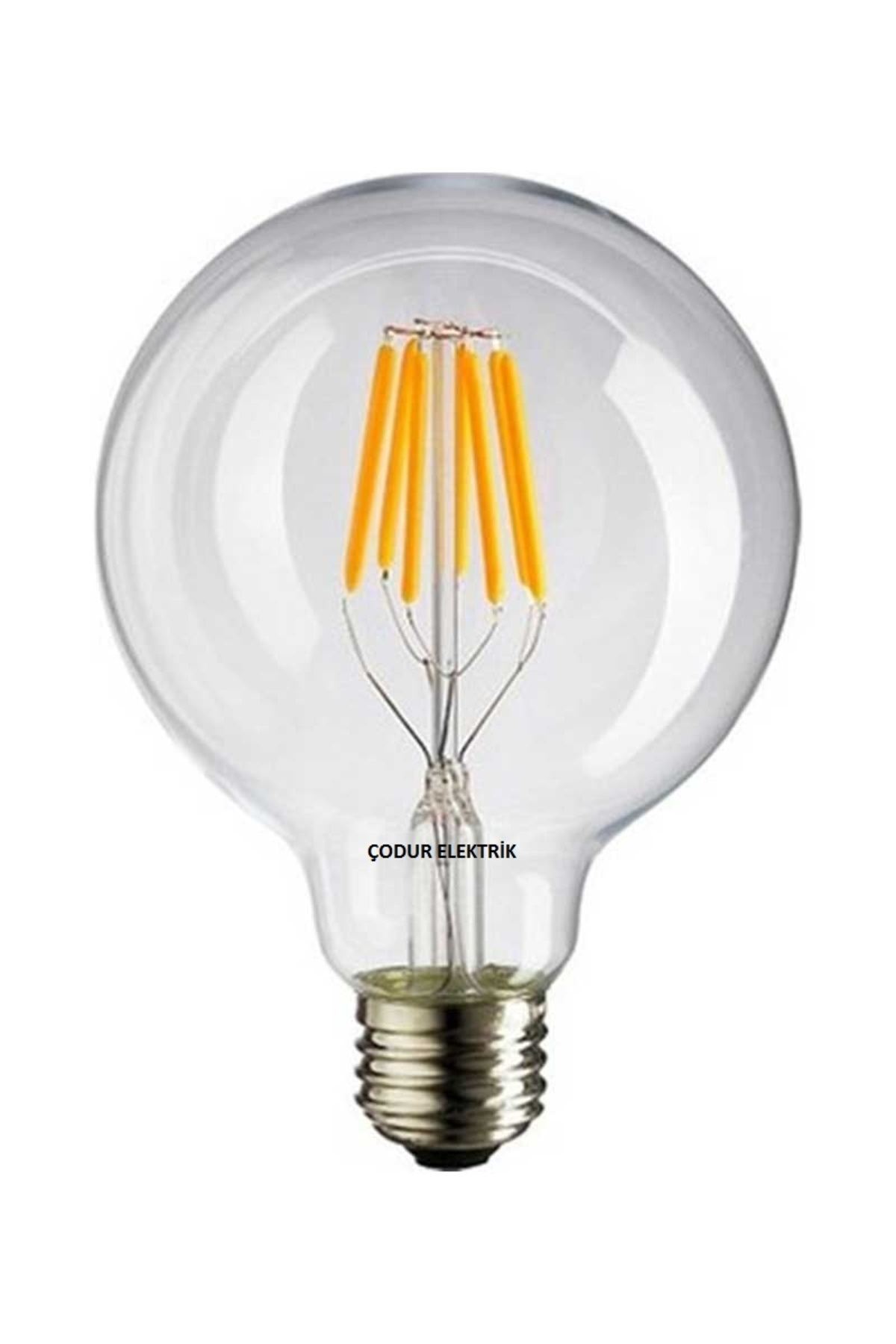 Osaka Light 8w 2700 Kelvin Sarı ışık E27 Duylu Şeffaf Flamanlı Led Glop ...