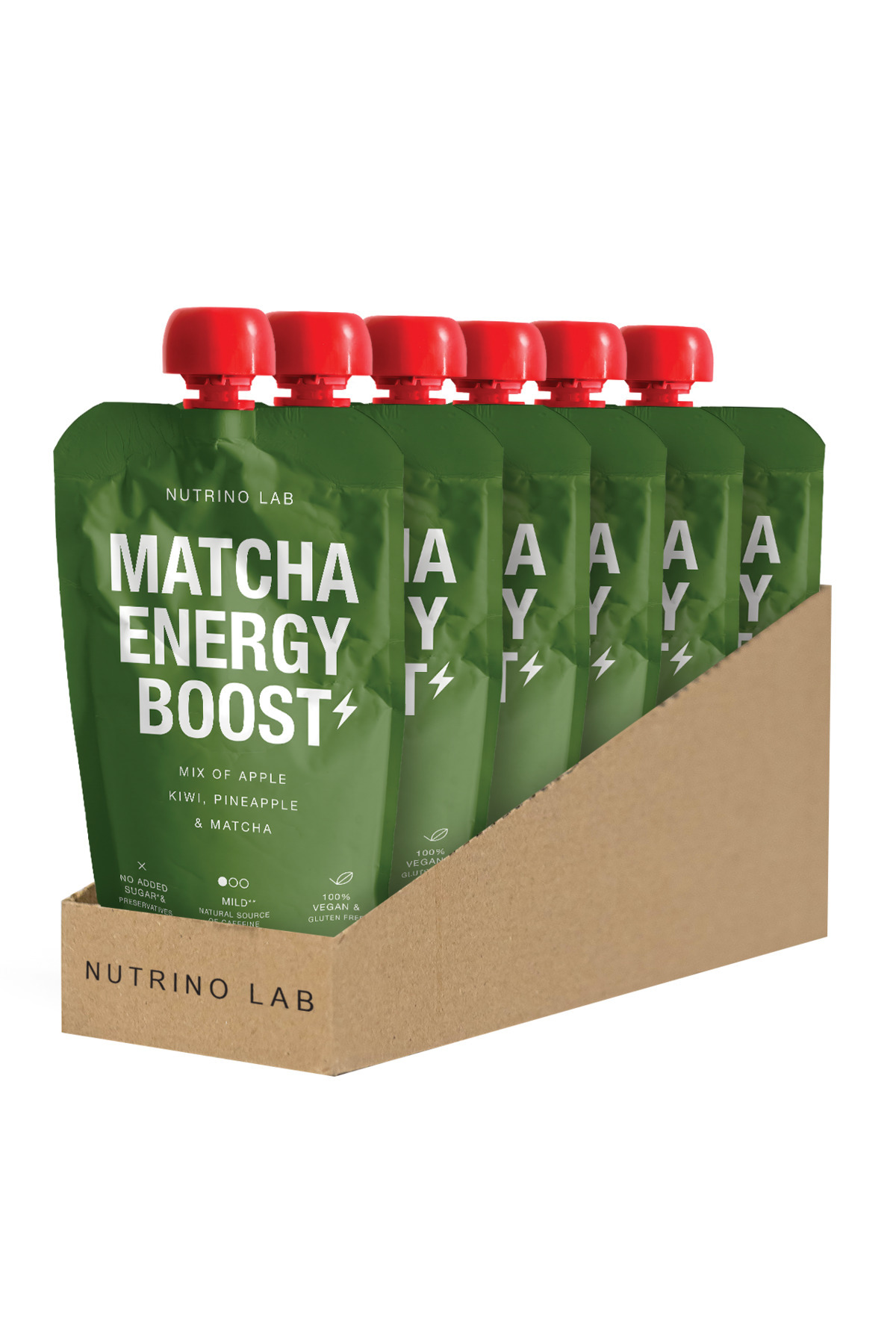 NUTRINO LAB MATCHA ENERGY BOOST apple, kiwi, pineapple, matcha puree 6 ...