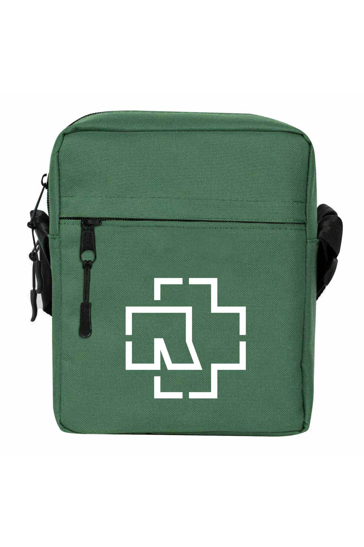 CrowsGate Rammstein Logo Shoulder Bag Green Color- Trendyol