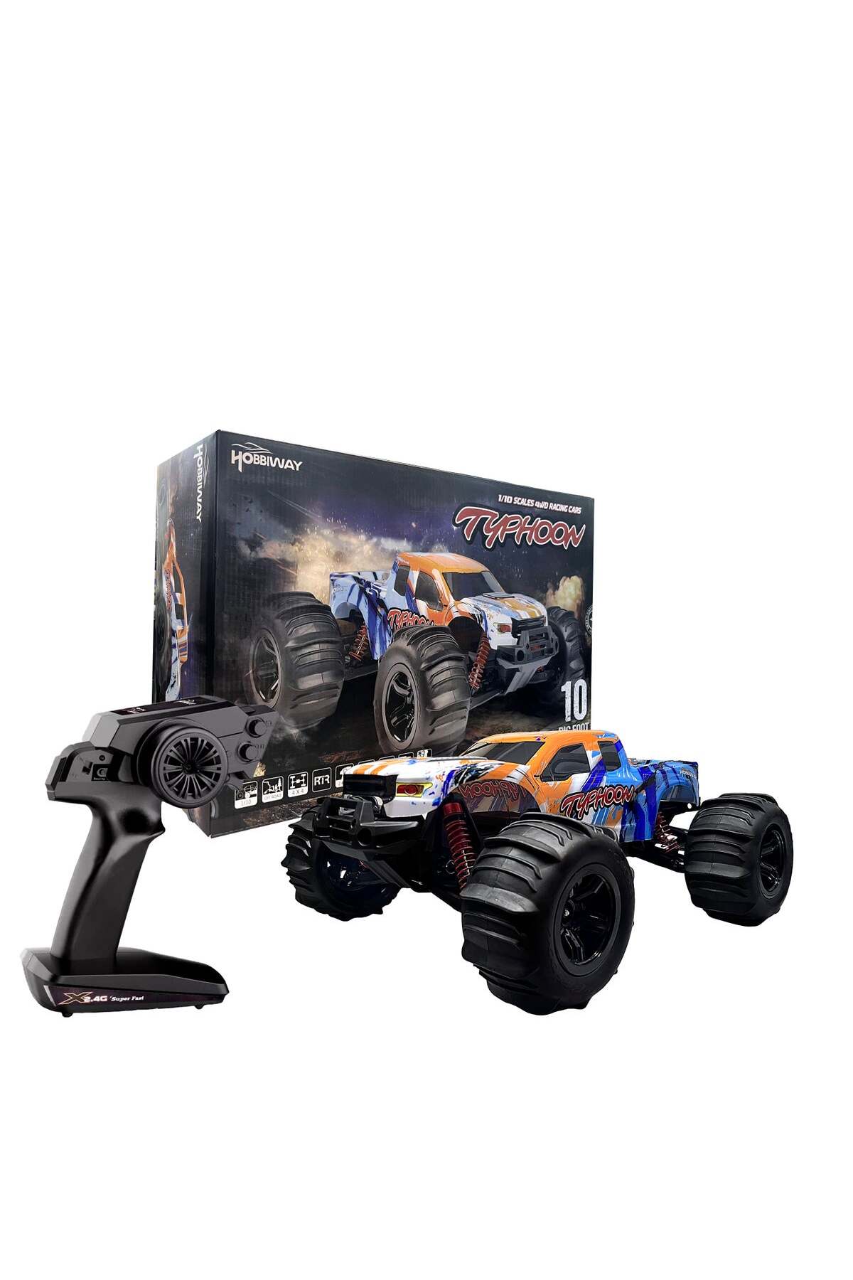 Generic Hobbiway 1:10 RC Cars, Hobby Grade 4WD 60+ KM/H Fast Speed ...