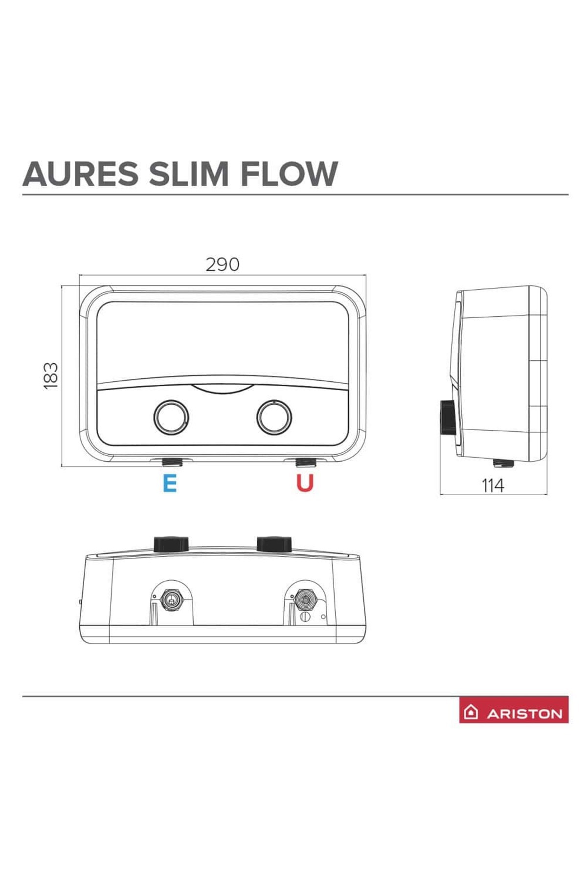 Ariston Instant hot water Ariston, single-point installation, electric ...