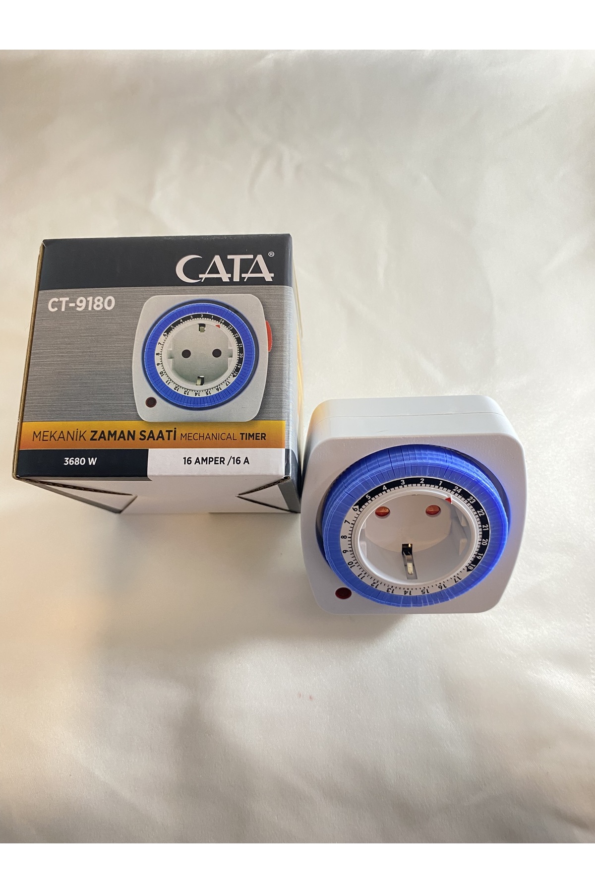 Cata Ct-9180 Zaman Ayarlı Priz Mekanik Ayarlanabilir Timer Saati 3680W ...