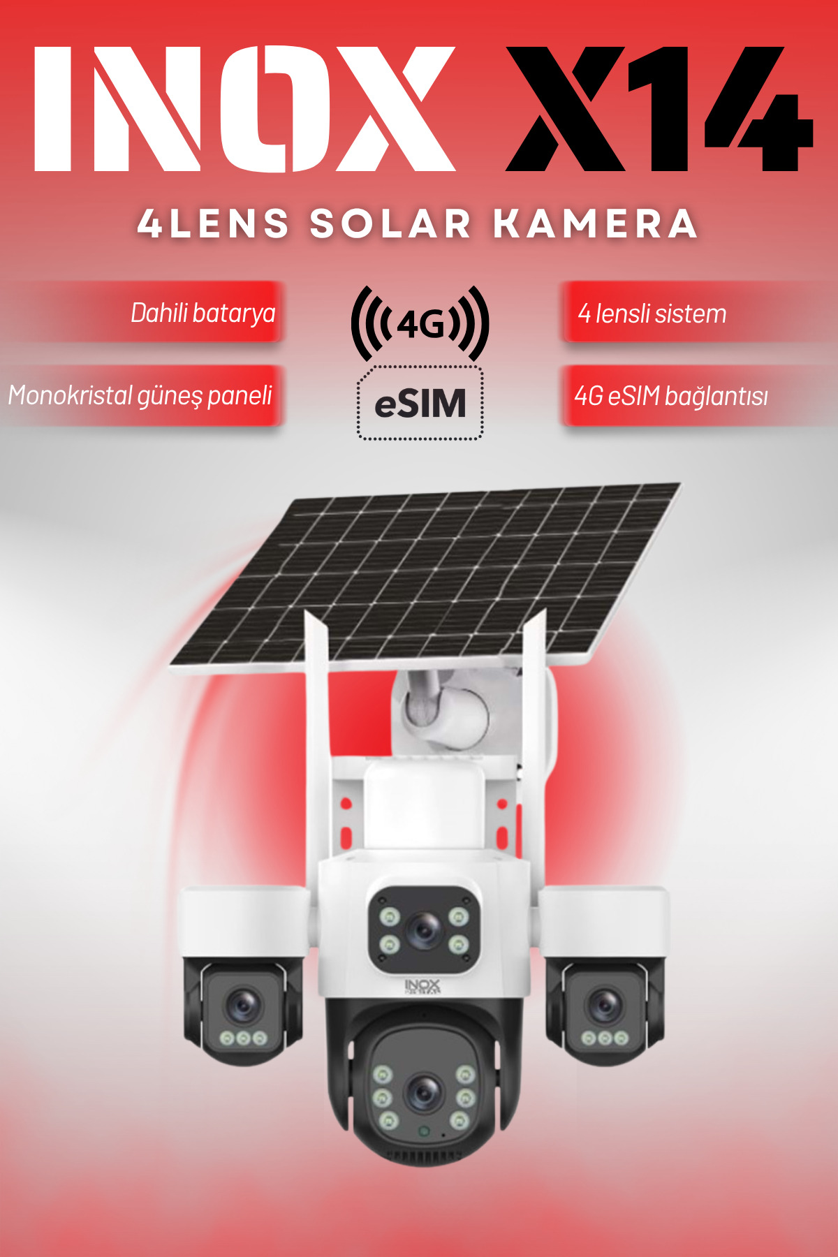 urfakent bilişim ve medya danışmanlık inox X14 4 Kameralı Solar ...