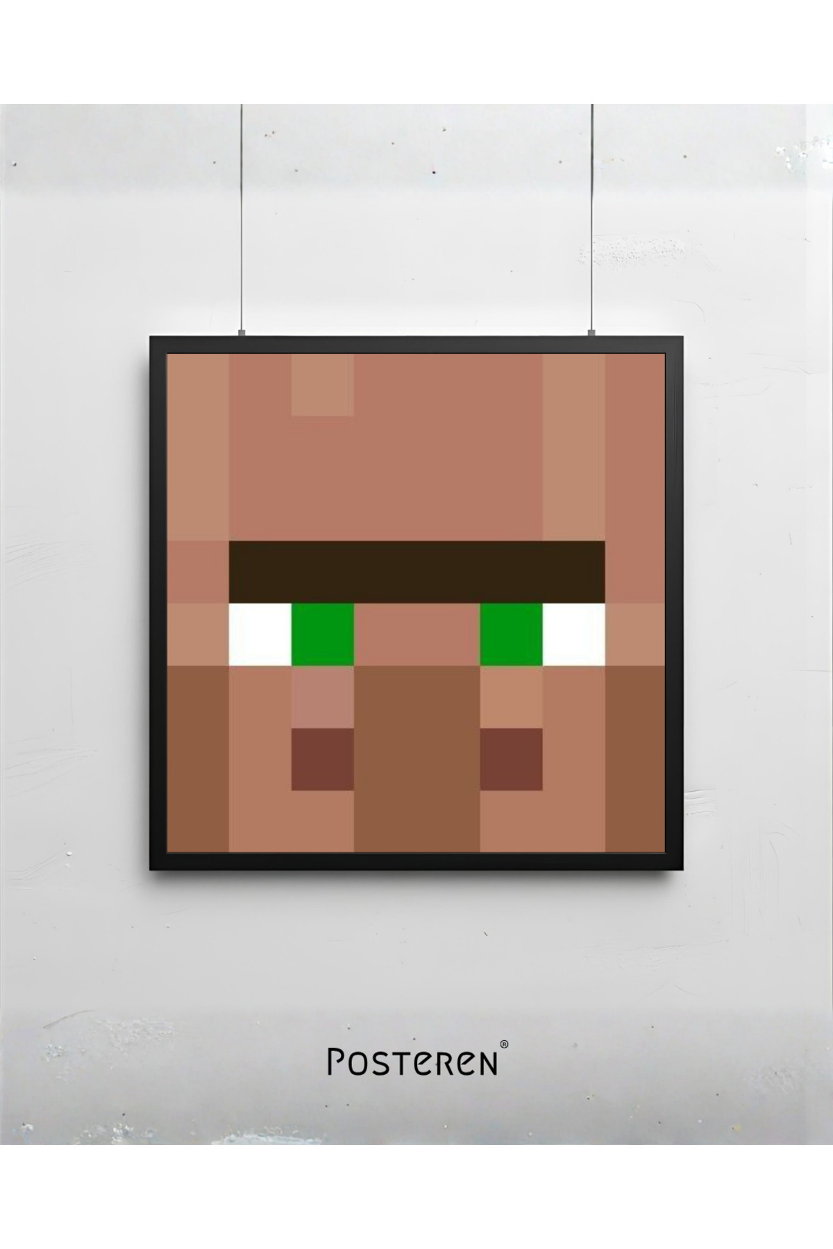 POSTEREN Minecraft Köylü Kare Kanvas Tablo - Fiyatı, Yorumları