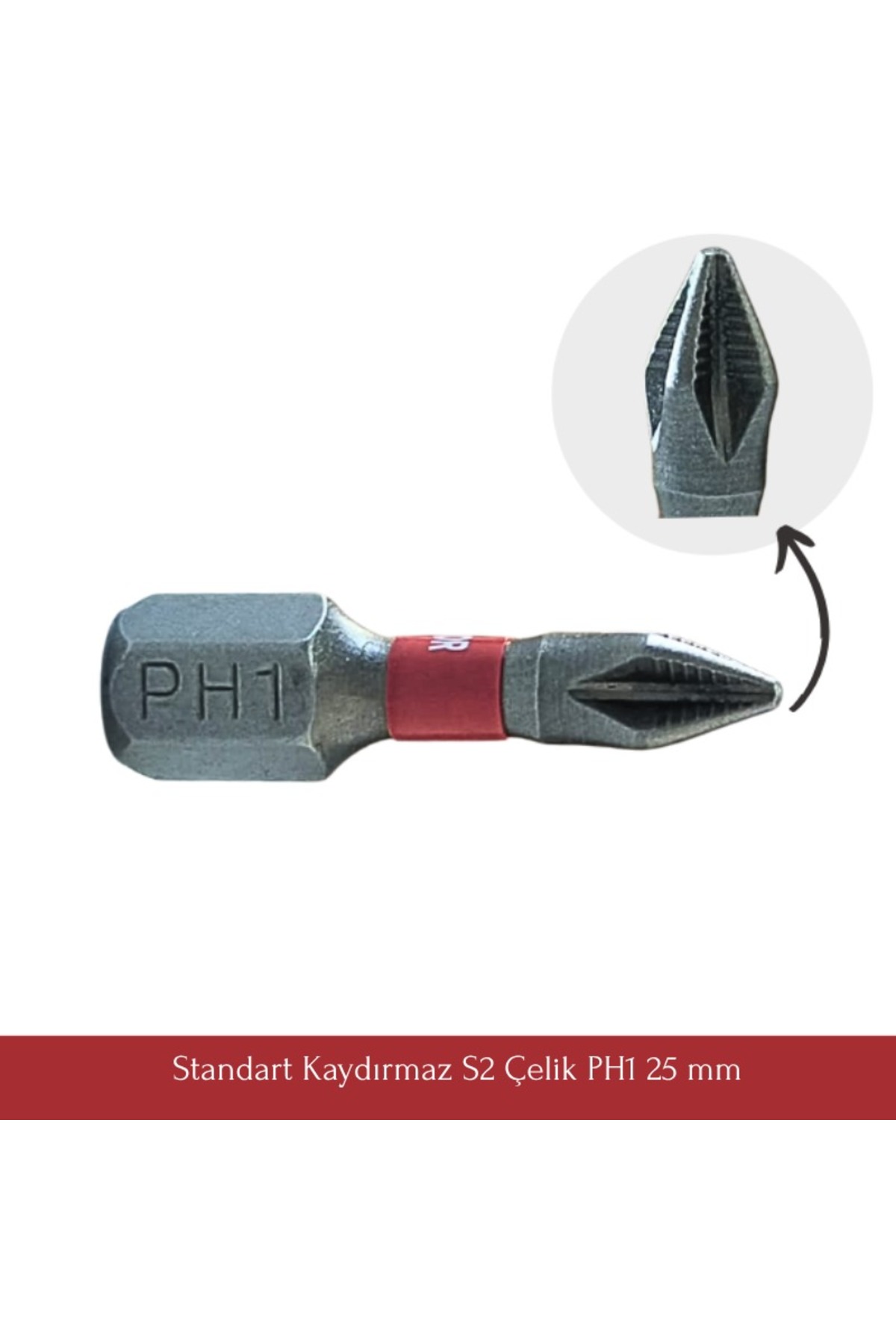 vosco Vandor Anti Slip Bit Kaydırmaz Bits S2 Yüksek Kalite Çelik PH1-25 ...