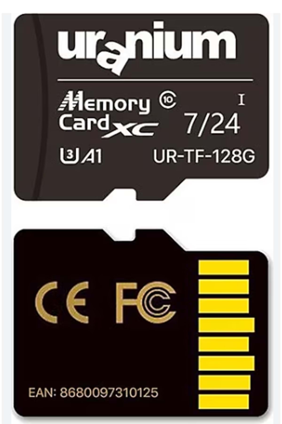 URANIUM UR-TF-128G 128GB Micro SD Card U3 7/24 Hafıza Kartı 100/50MBS ...