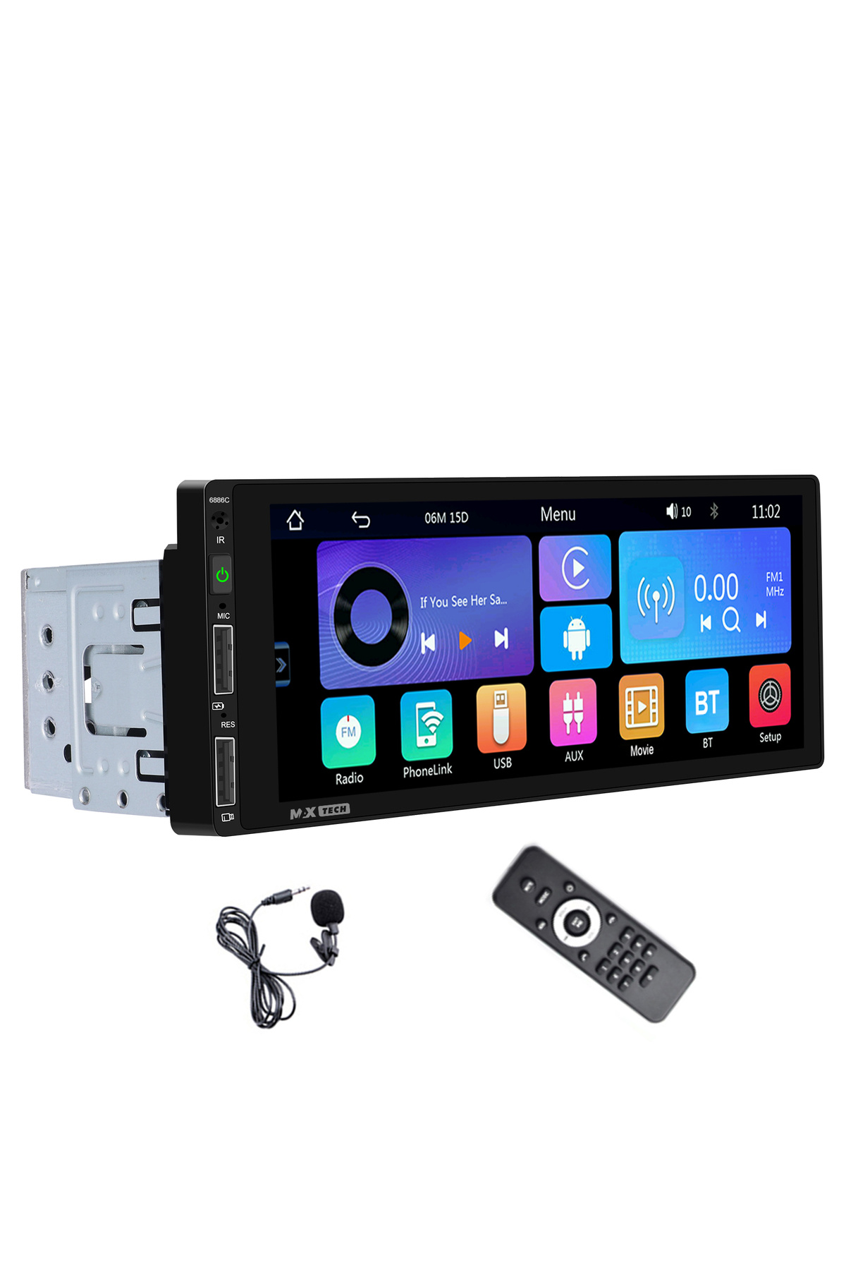 MaxTech Player MP5 universal, Android Auto și Carplay, 1 DIN, MaxTech ...