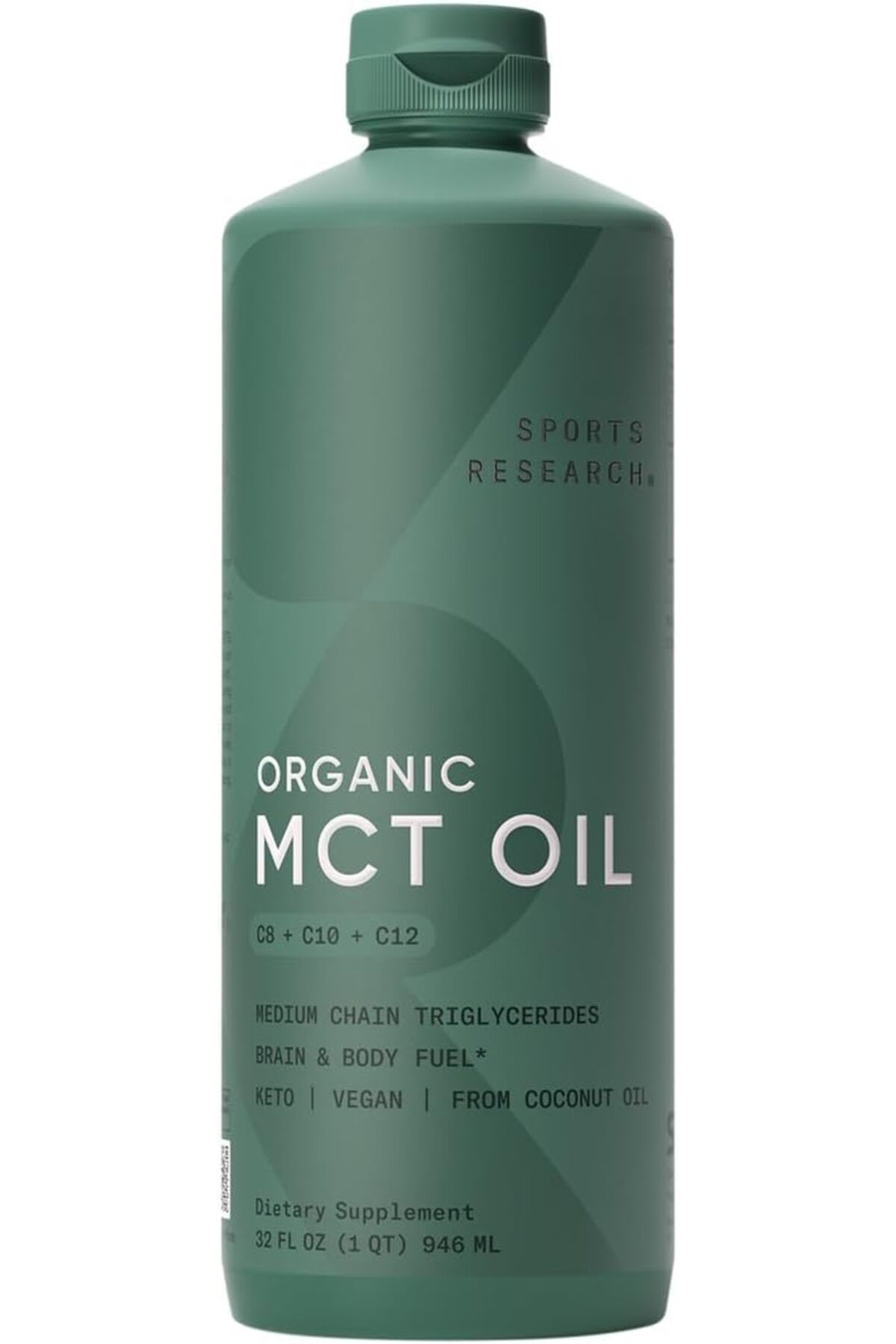 Sports Research Extra Virgin MCT Oil Derived Only From Non-GMO Coconut ...