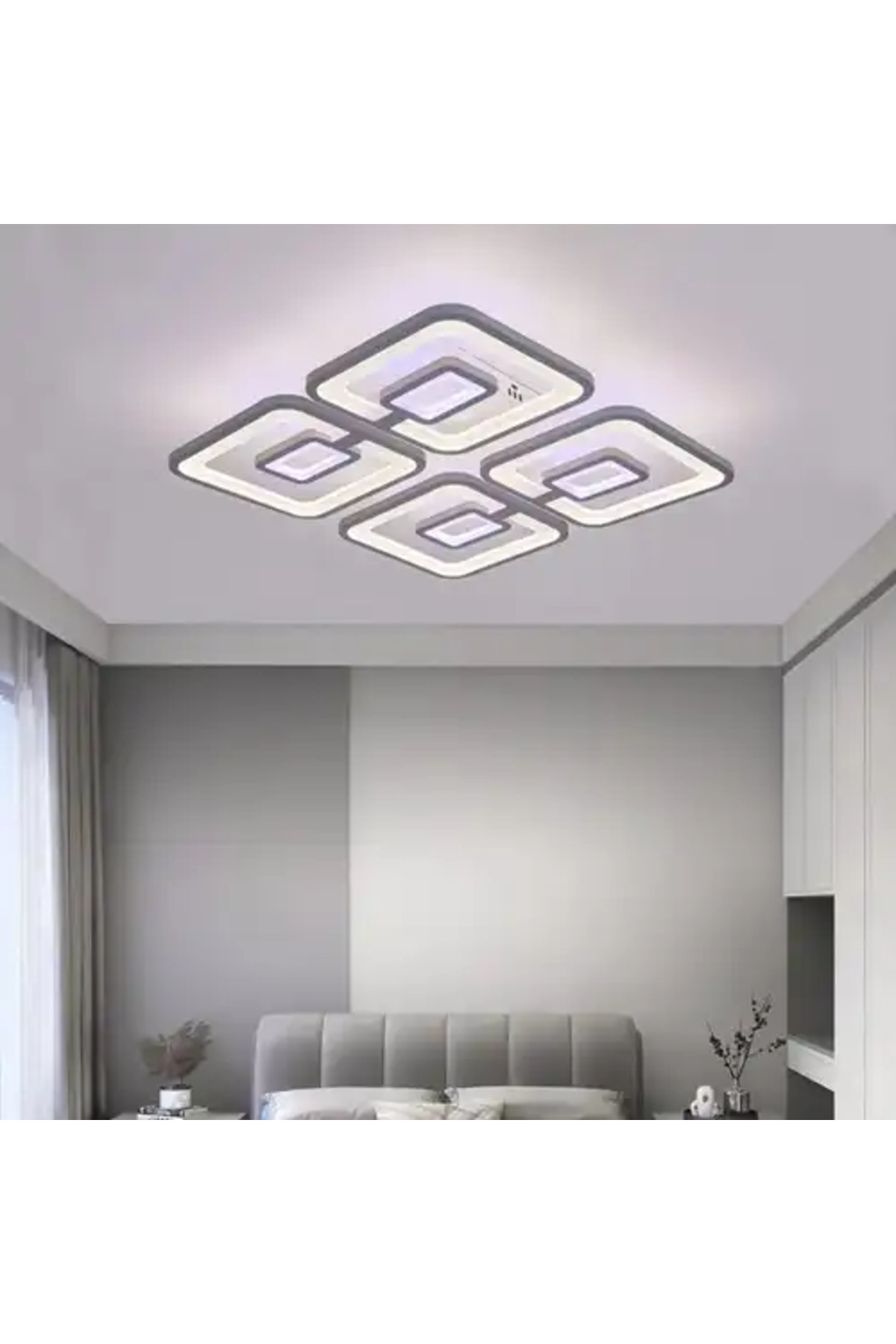 LED CONCEPT Smart LED chandelier with remote control and three types of ...