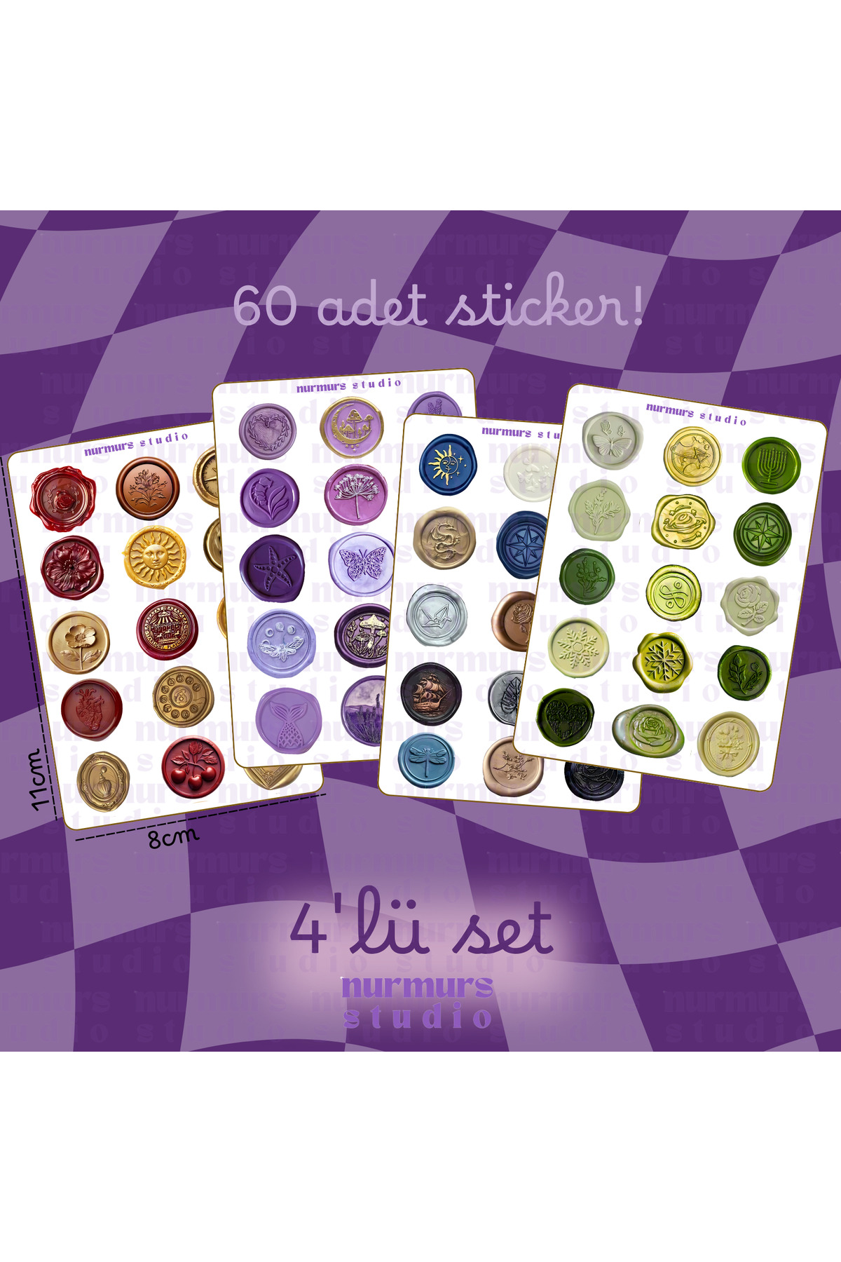 Nurmurs Mühür Mumu temalı sticker seti - Fiyatı, Yorumları