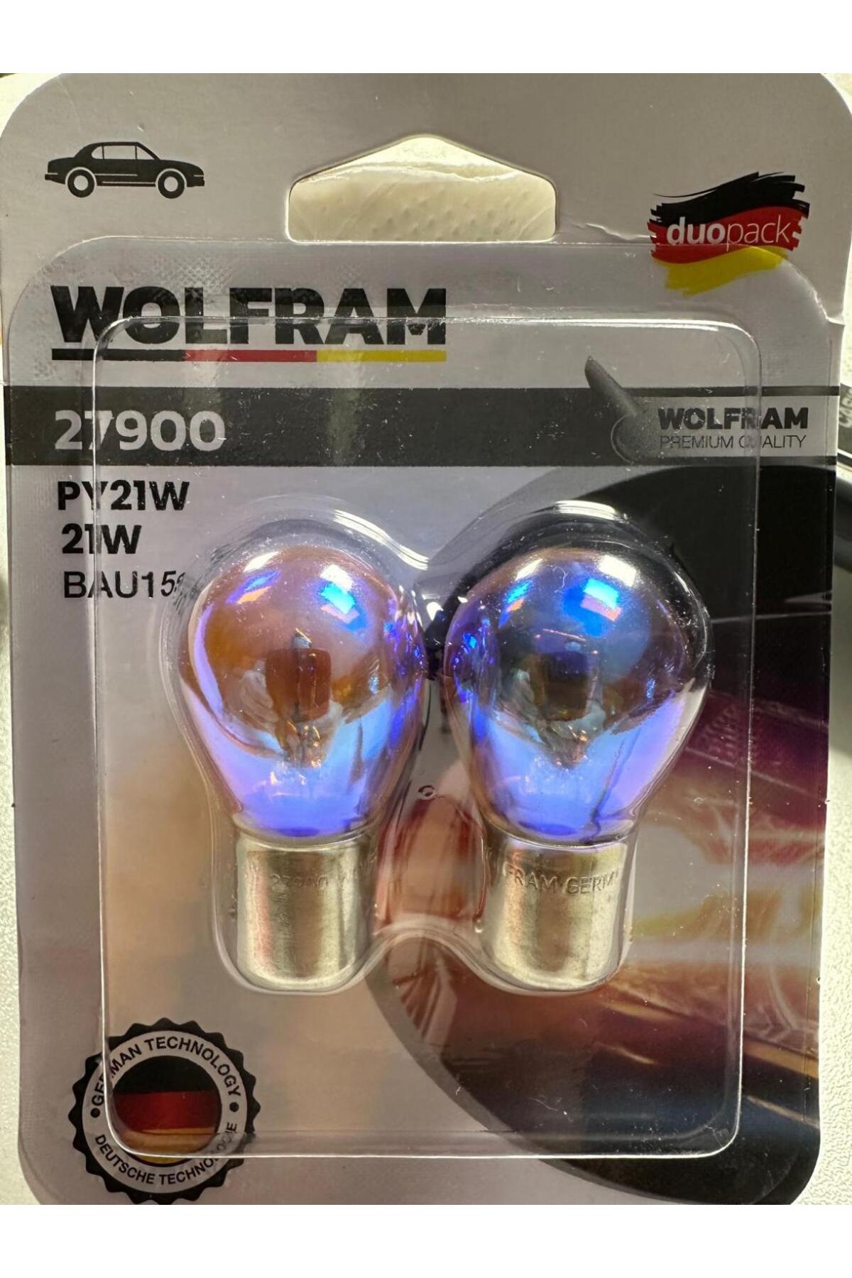 WOLFRAM Diadem Ampul Mavi Tek Duy Sinyal Ampulü 12v 21w Turuncu Amber ...