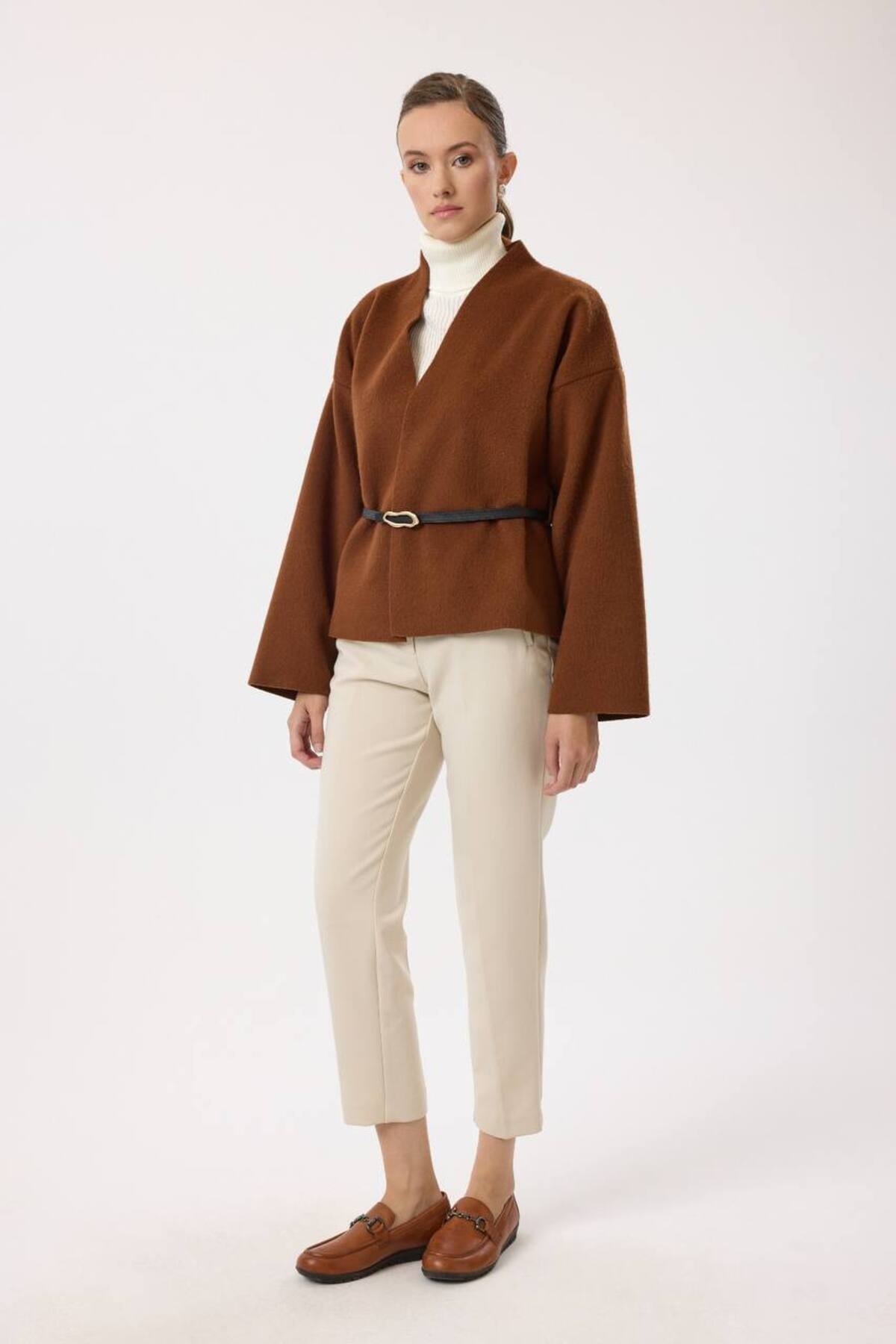 Butik AYRİSS - KİMONO - DERİ KEMERLİ - TAŞ - KAŞE - DÜZ - KM2223 ...