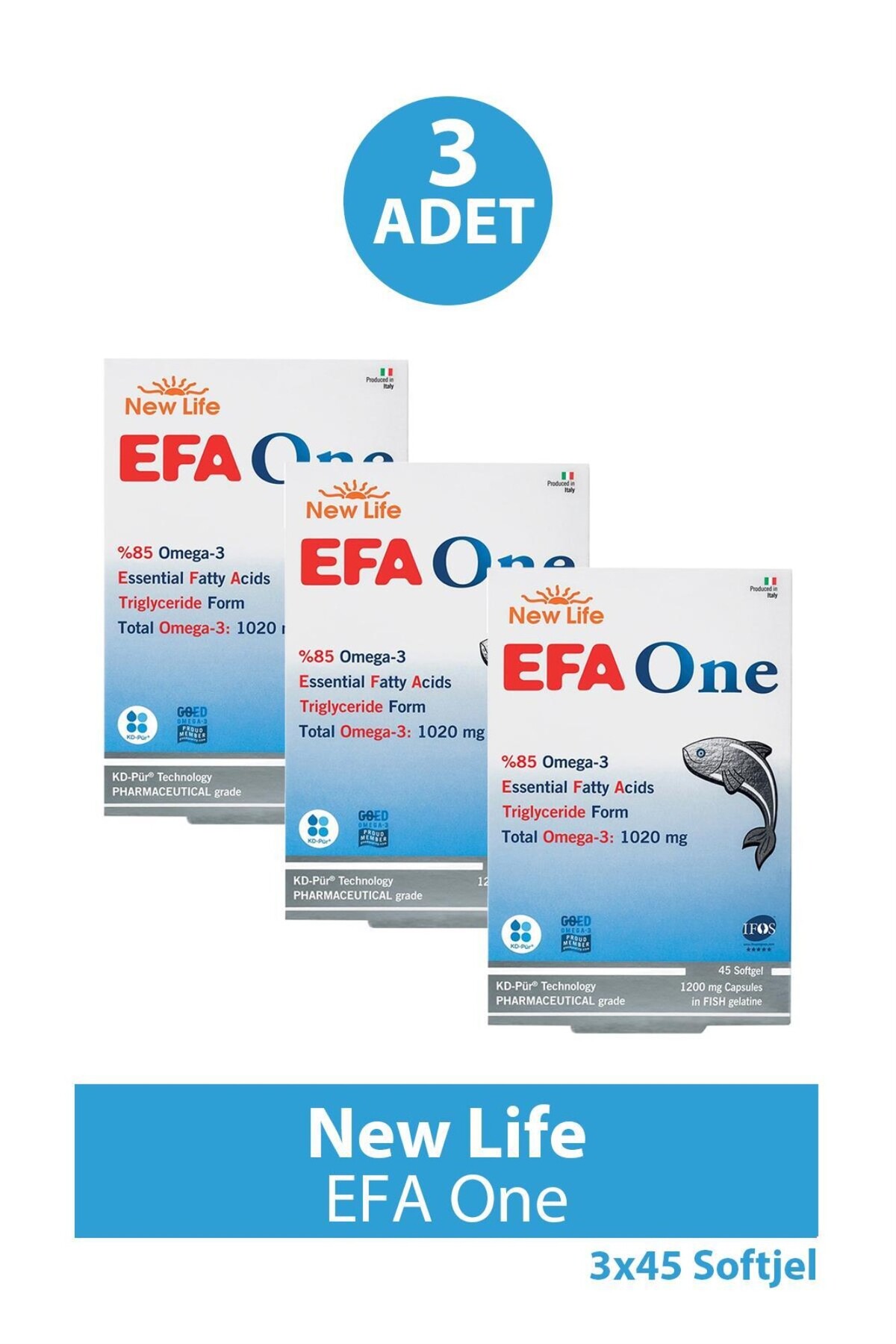 New Life Efa One Omega-3 45 Kapsül 3 Adet - Fiyatı, Yorumları