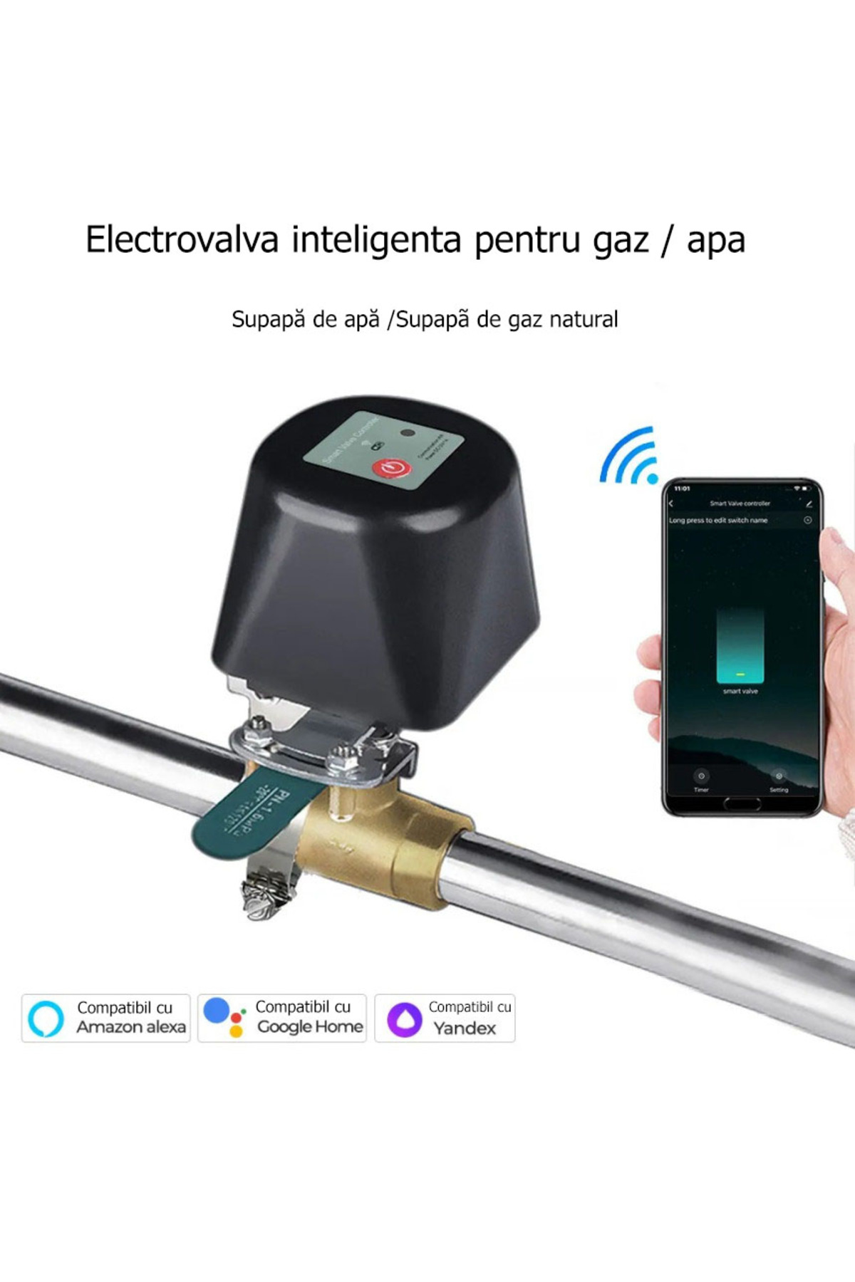 TUYA Electrovalva inteligenta pentru apa sau gaz , wi-fi . @Smartwiz ...