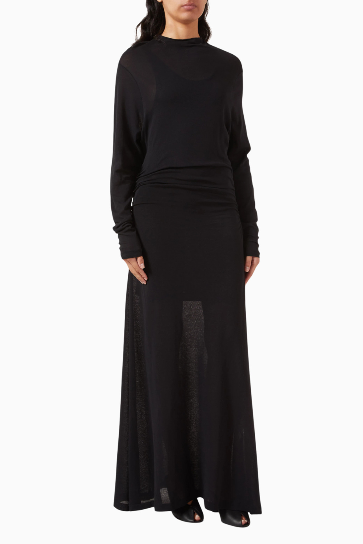 BITE Studios Stage Sheer Layered Maxi Dress, Lüks Siyah Elbise - Fiyatı ...