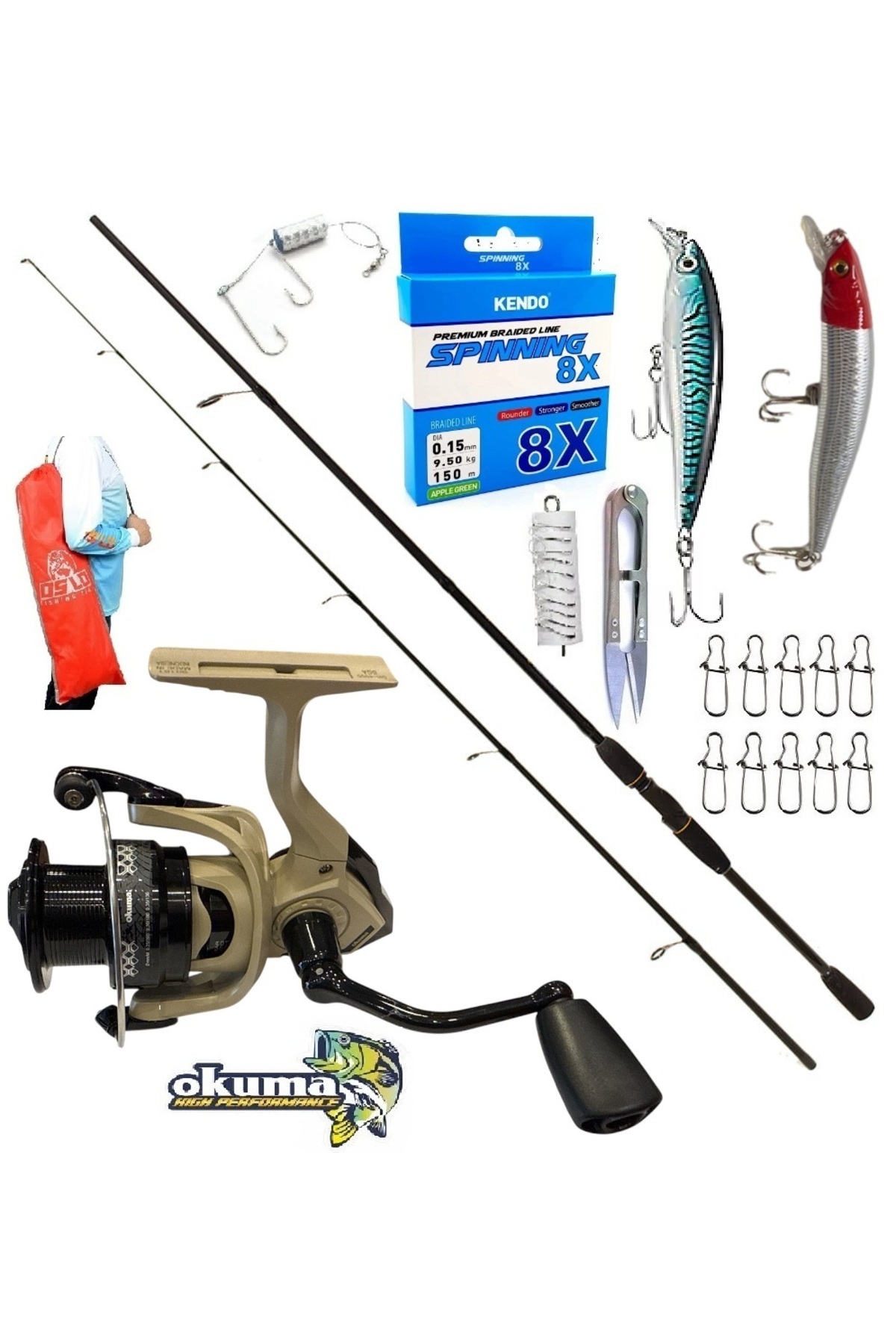 Oslo Okuma Outrax 3000 270cm 20-40gr Remixon Double Black Rapala Maket ...