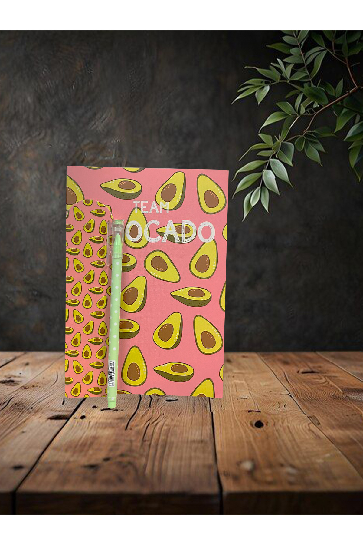 Dörtel Tedarik Avokado Temalı Sert Kapaklı Defter, Kitap Ayracı, Yeşil ...