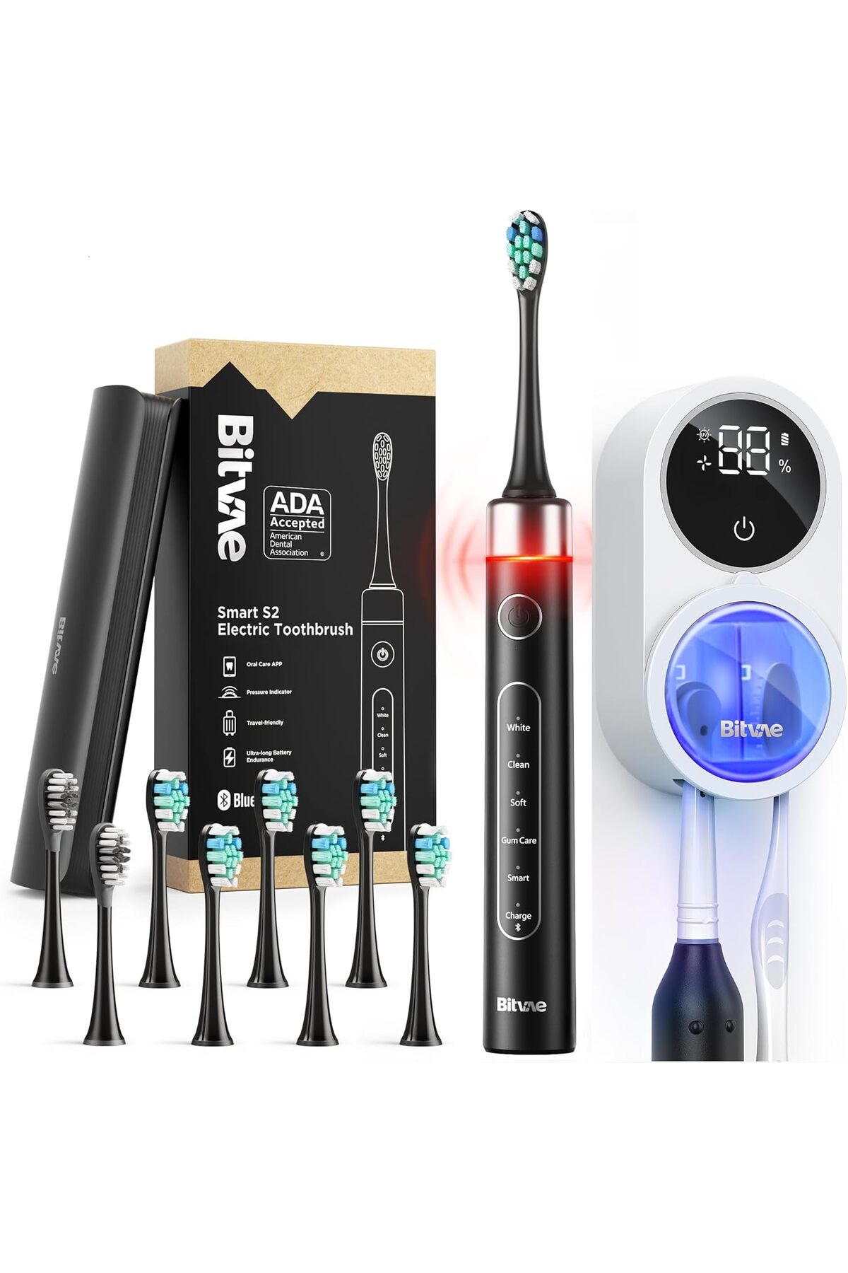 Bitvae Bluetooth Electric Toothbrush with Pressure Sensor, ADA Accepted ...