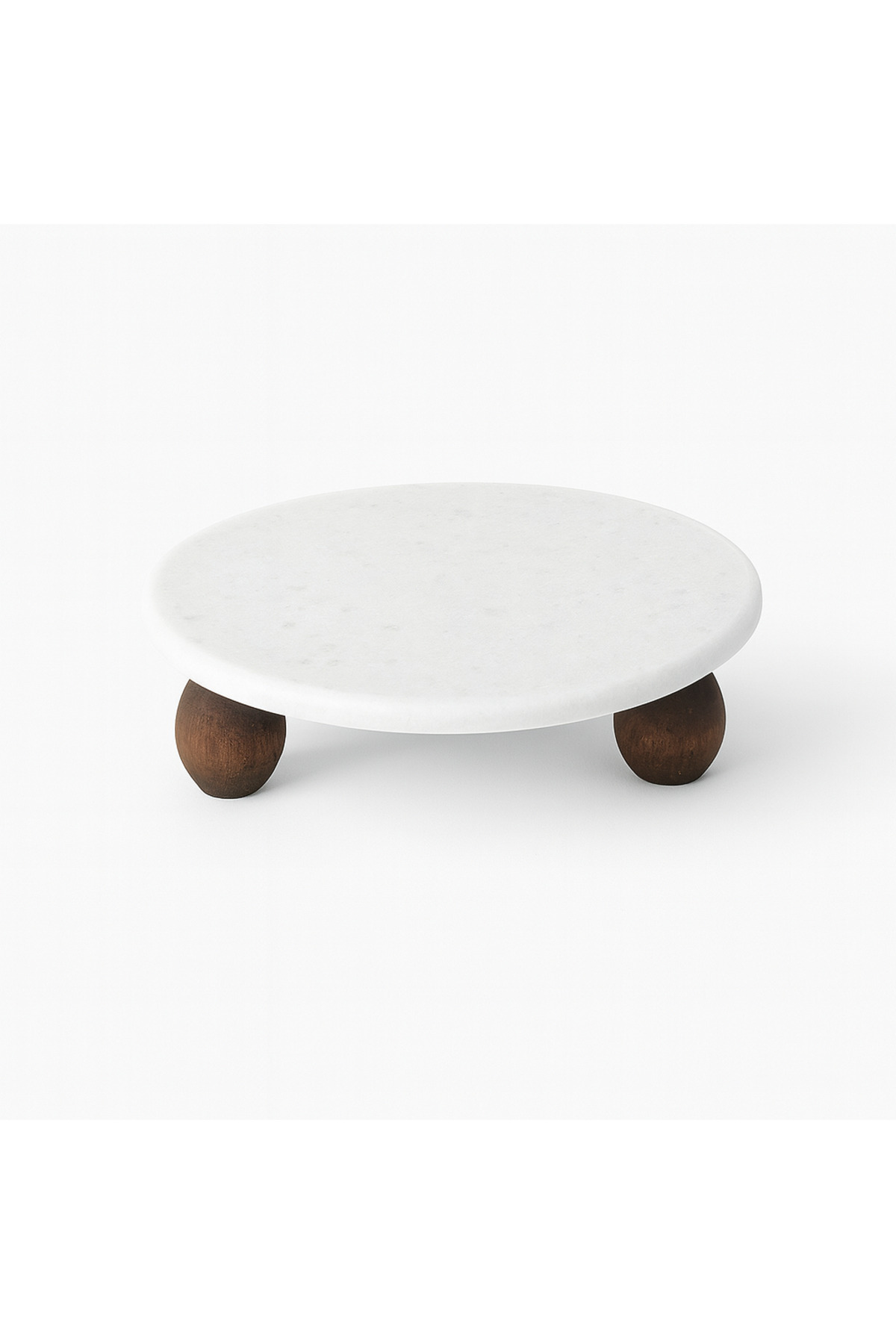 DailyHome 25 cm Ahşap Ayaklı Mermer Stand Sunumluk Dekoratif Stand ...