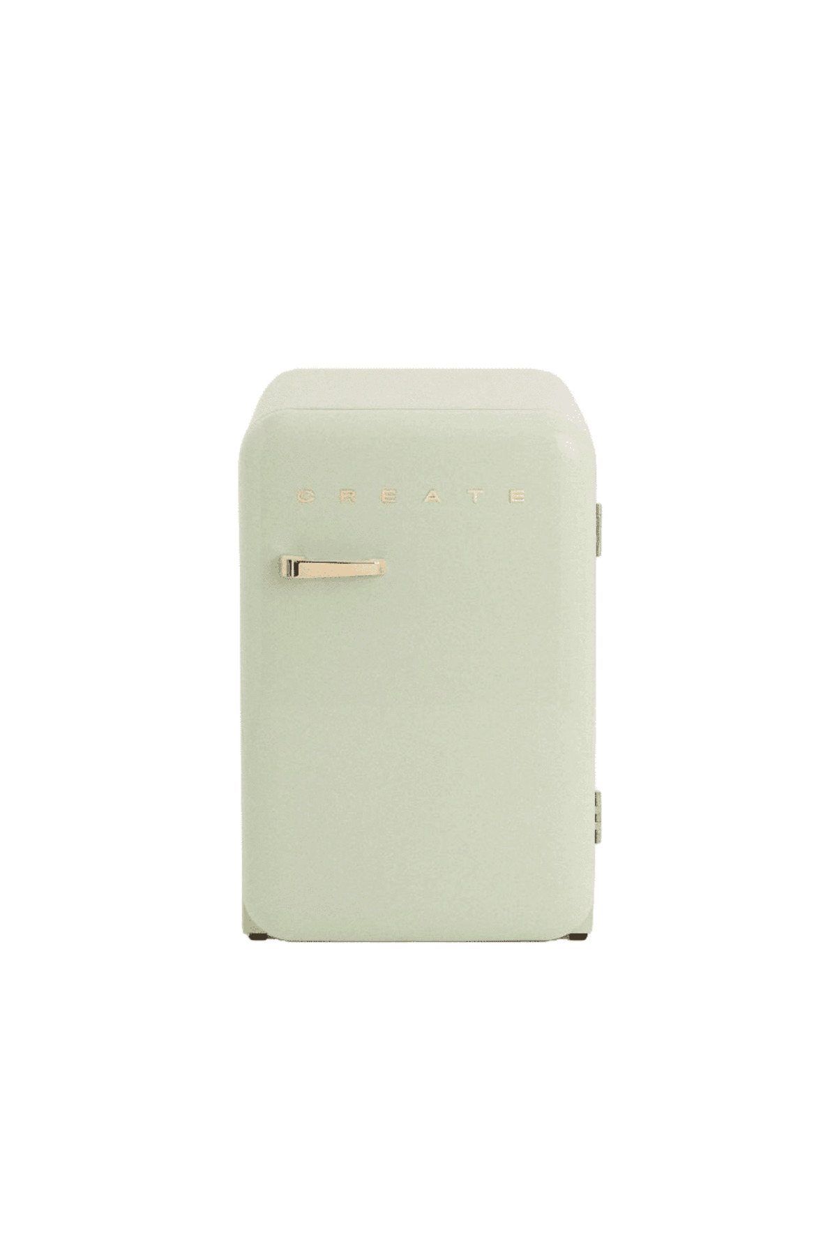 Create Retro mini fridge, CREATE, 107 liters, pastel green/gold- Trendyol