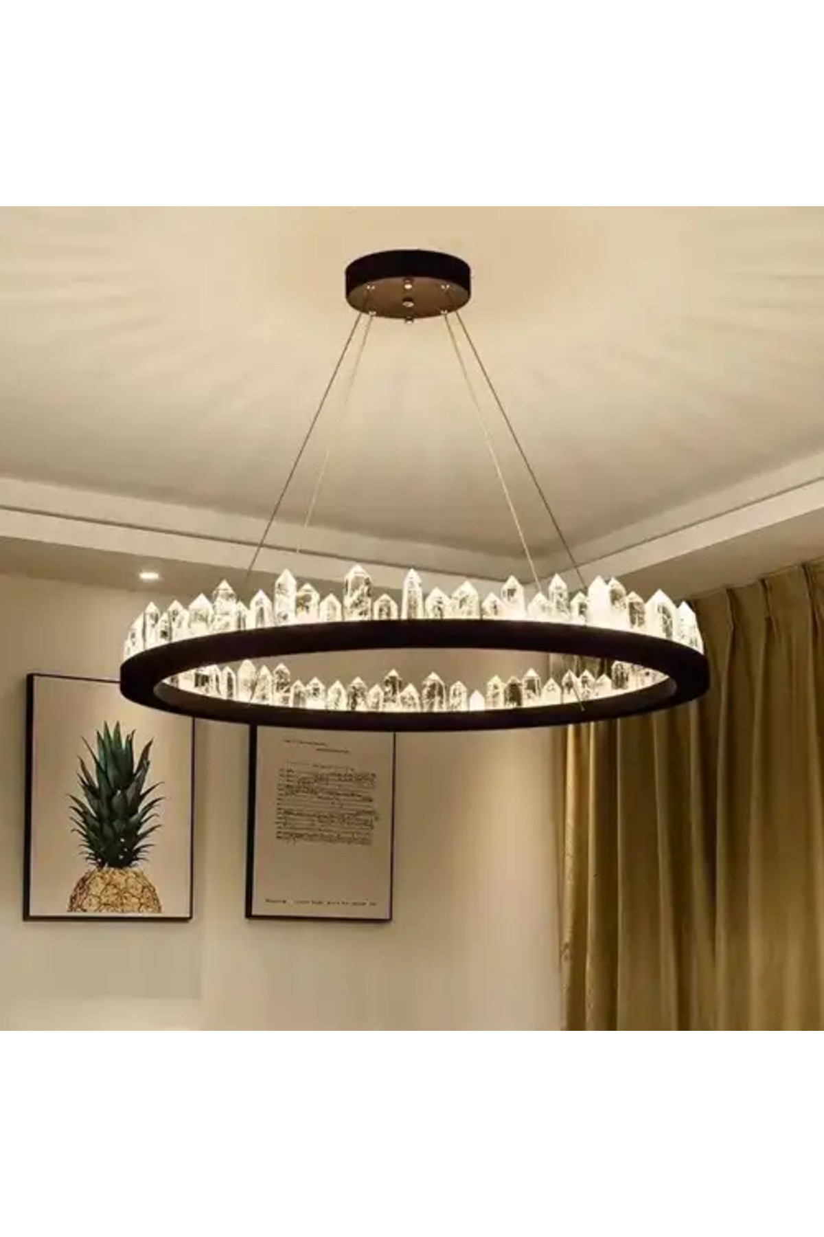 LED CONCEPT Smart LED chandelier with remote control and three types of ...