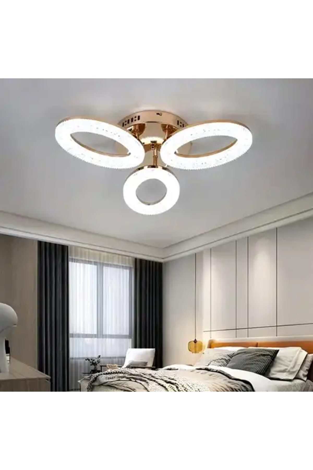 LED CONCEPT LED chandelier with three types of light, remote control ...