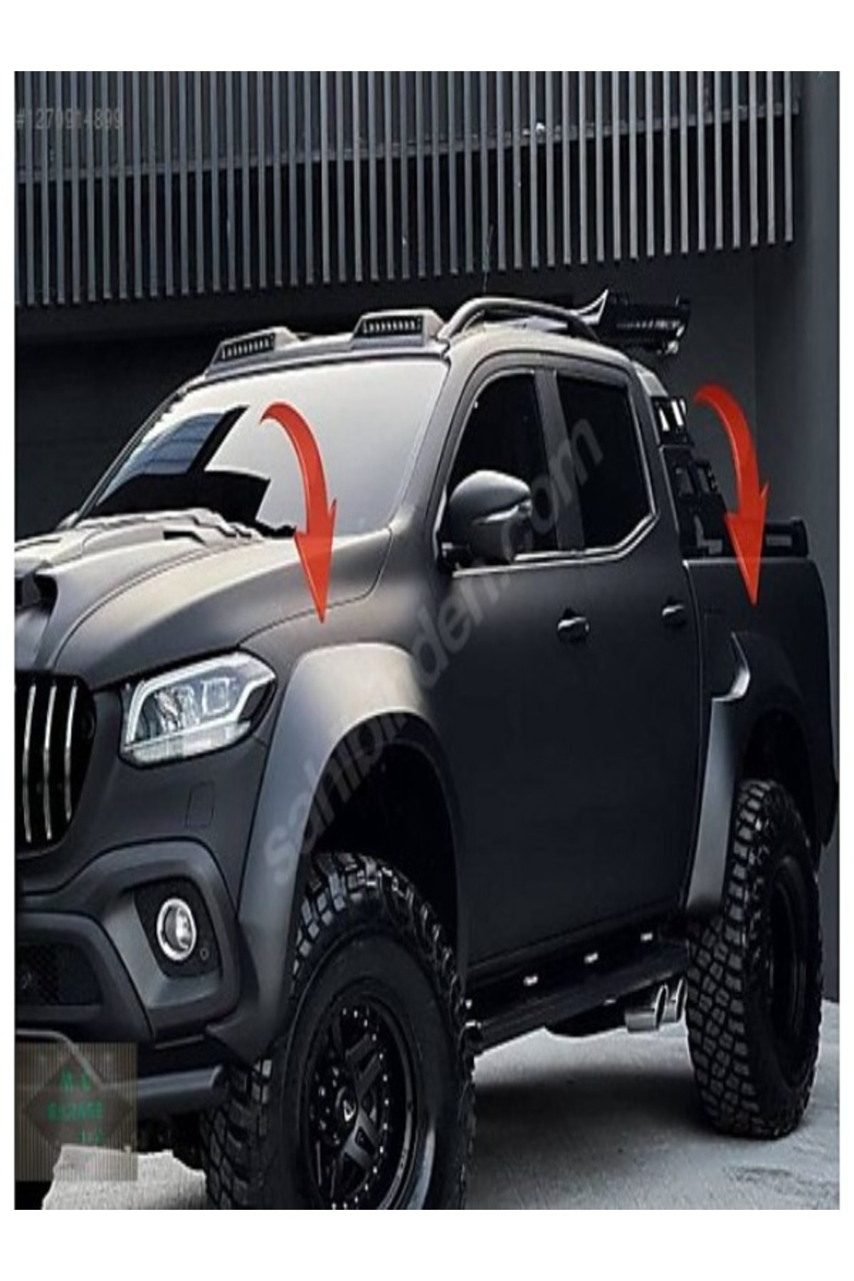 ROAL TUNİNG MERCEDES X CLASS JUMBO DODİK ÇAMURLUK KAPLAMA 2017+ Uyumlu ...