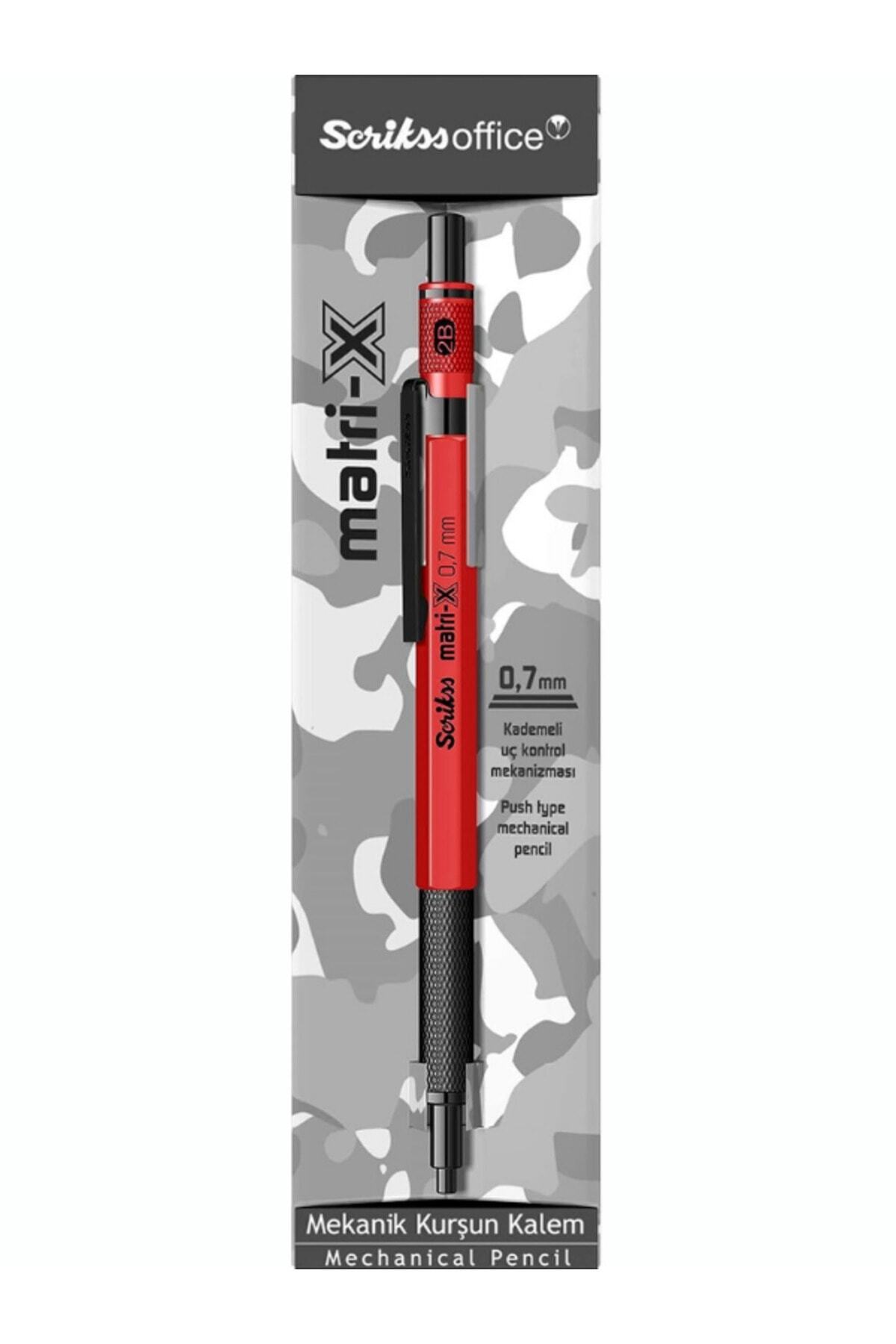 Scrikss SCRİKSS OFFİCE MATRİ-X MEKANİK KURŞUN KALEM 0.7 mm KIRMIZI ...