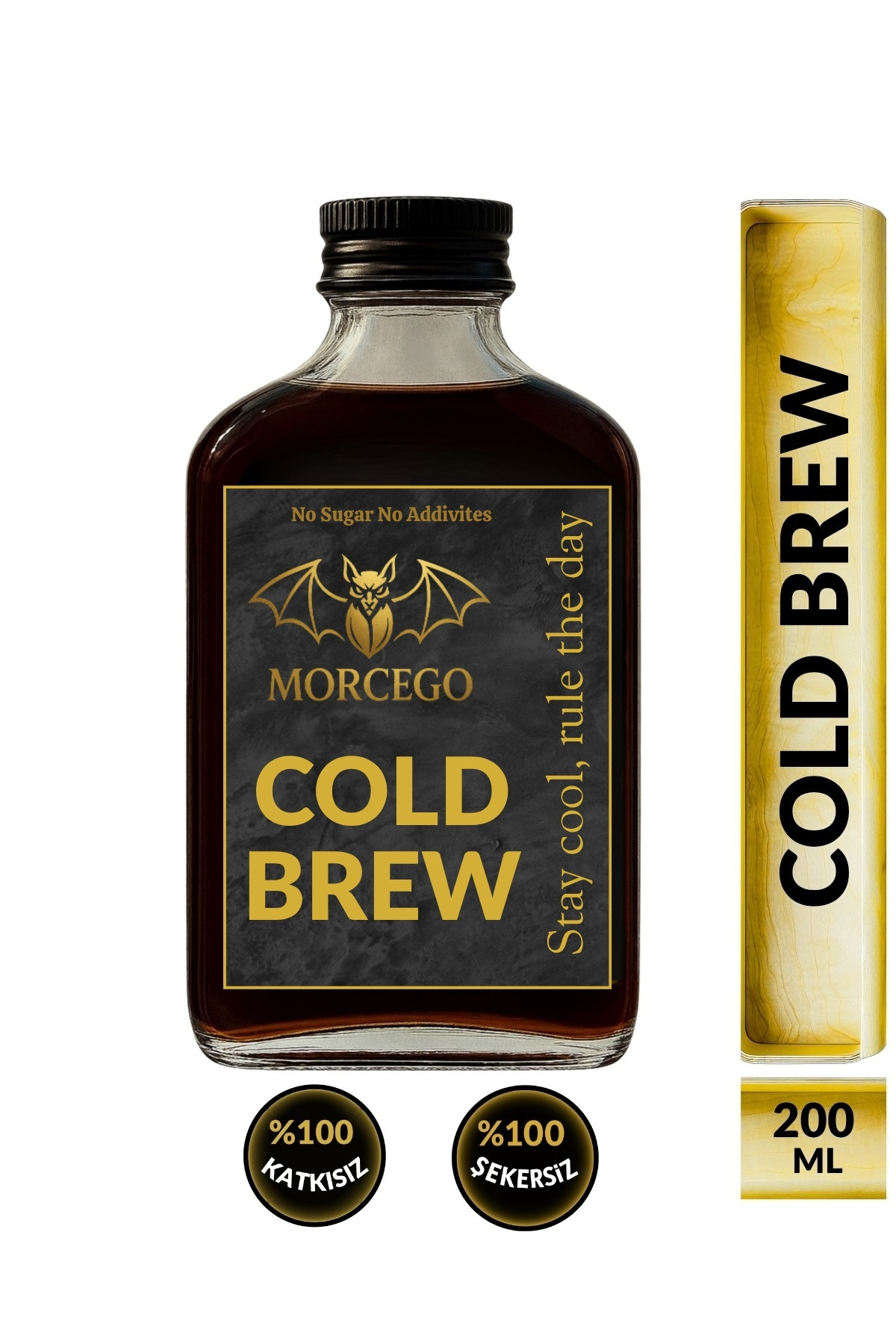 Morcego Cold Brew Şişe Kahve 200 ml – Şekersiz & Katkısız Soğuk Kahve ...
