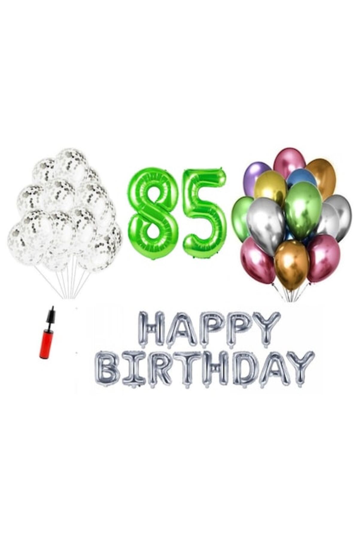 Domi Party & Gifts Set of 33 balloons, Happy 85th anniversary, foil ...