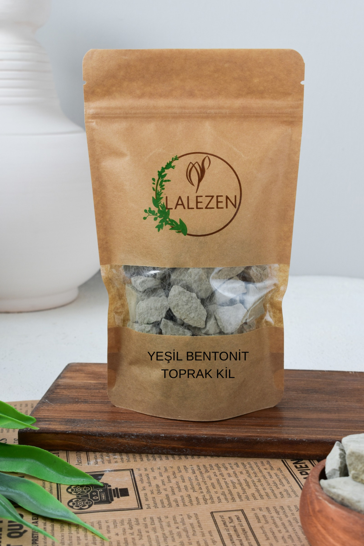 LALEZEN Yenilebilir Bentonit Toprak Kil - Yeşil Taş Kil ( Bentonite ...