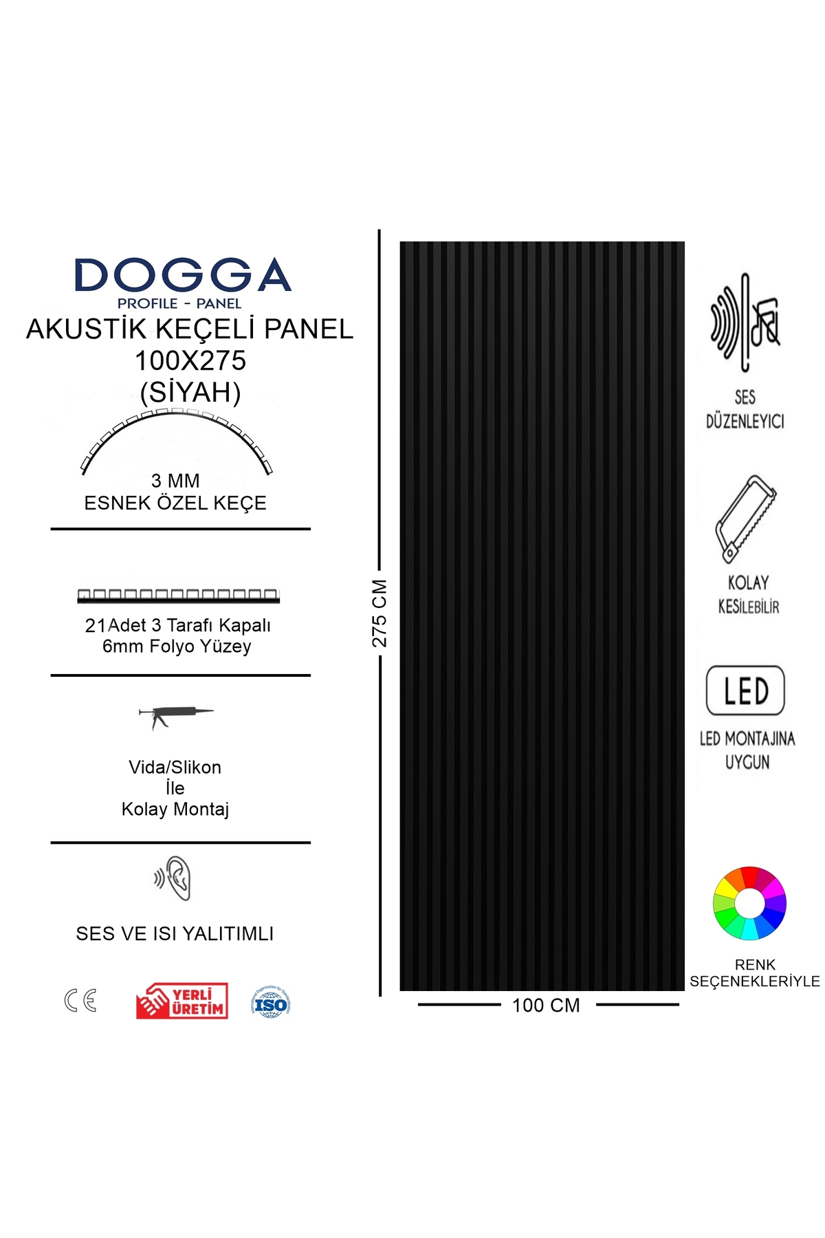 DOGGA PROFILE-PANEL Akustik Duvar Paneli İskandinav Duvar Çıtası ...
