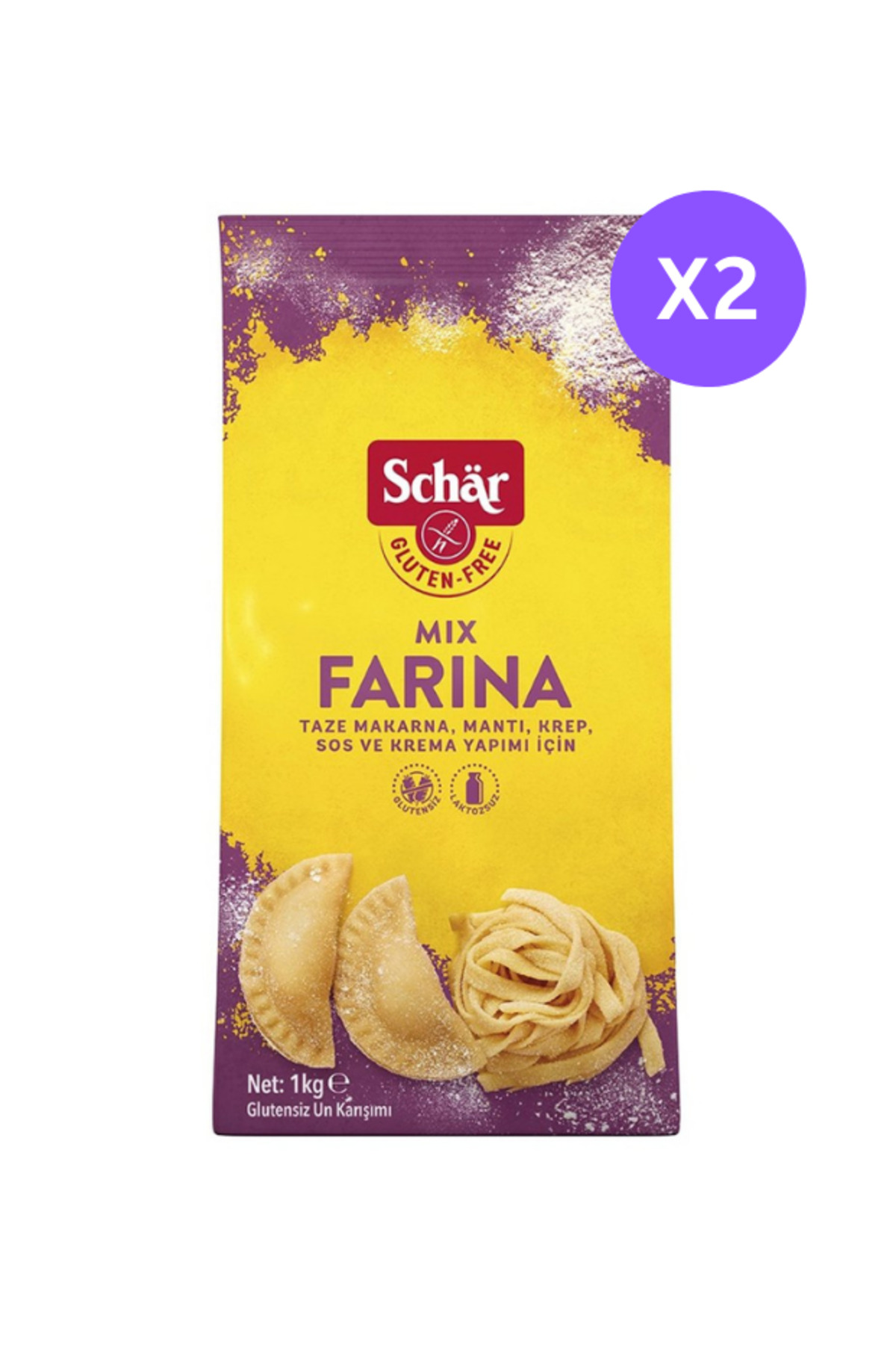 Schar Farina Çok Amaçlı Glutensiz Un Karışımı 1000 gr (2 Paket ...