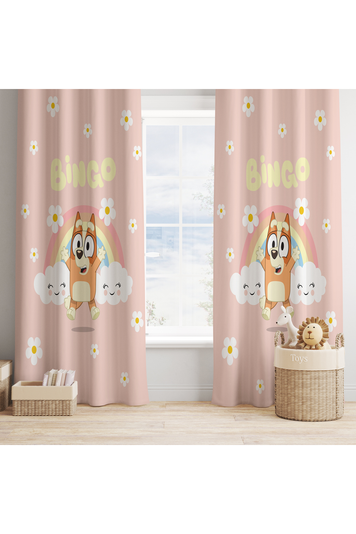 adenkahome Bluey personaj buc Perdele de fundal pentru camera ...